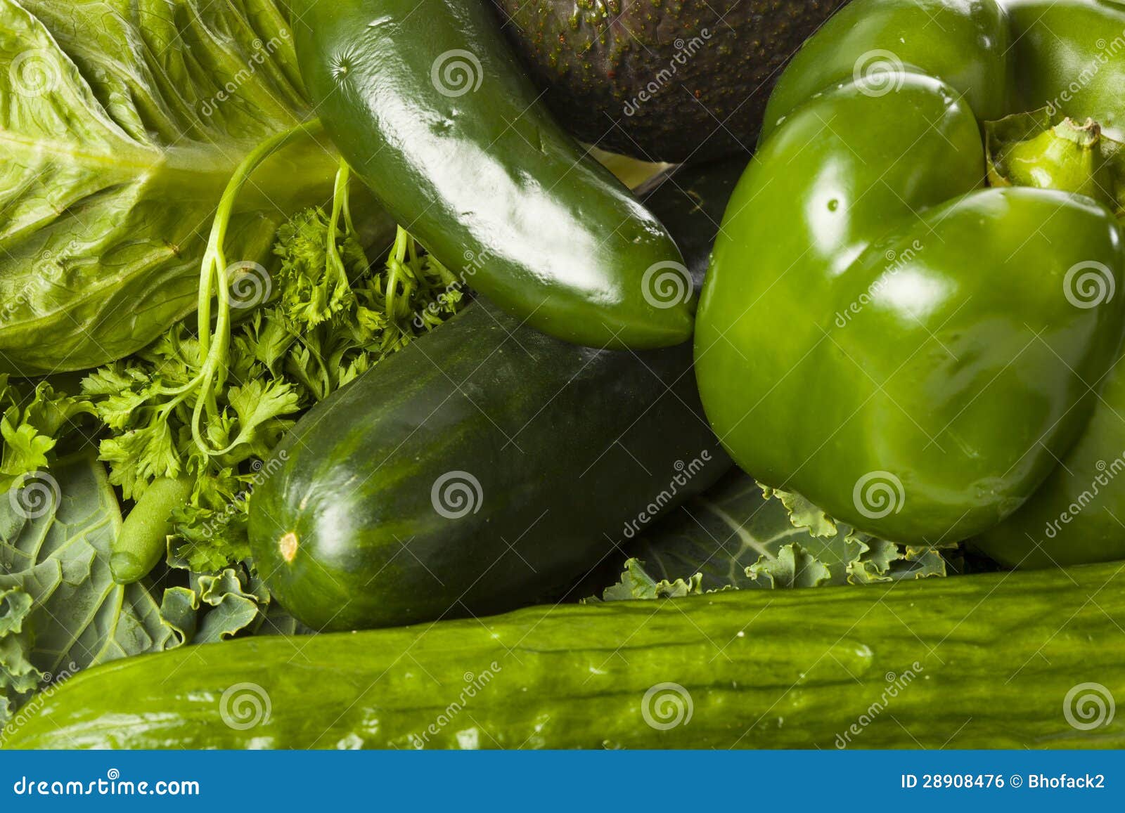 Group of Fresh Organic Assorted Green Vegetables Stock Photo - Image of ...