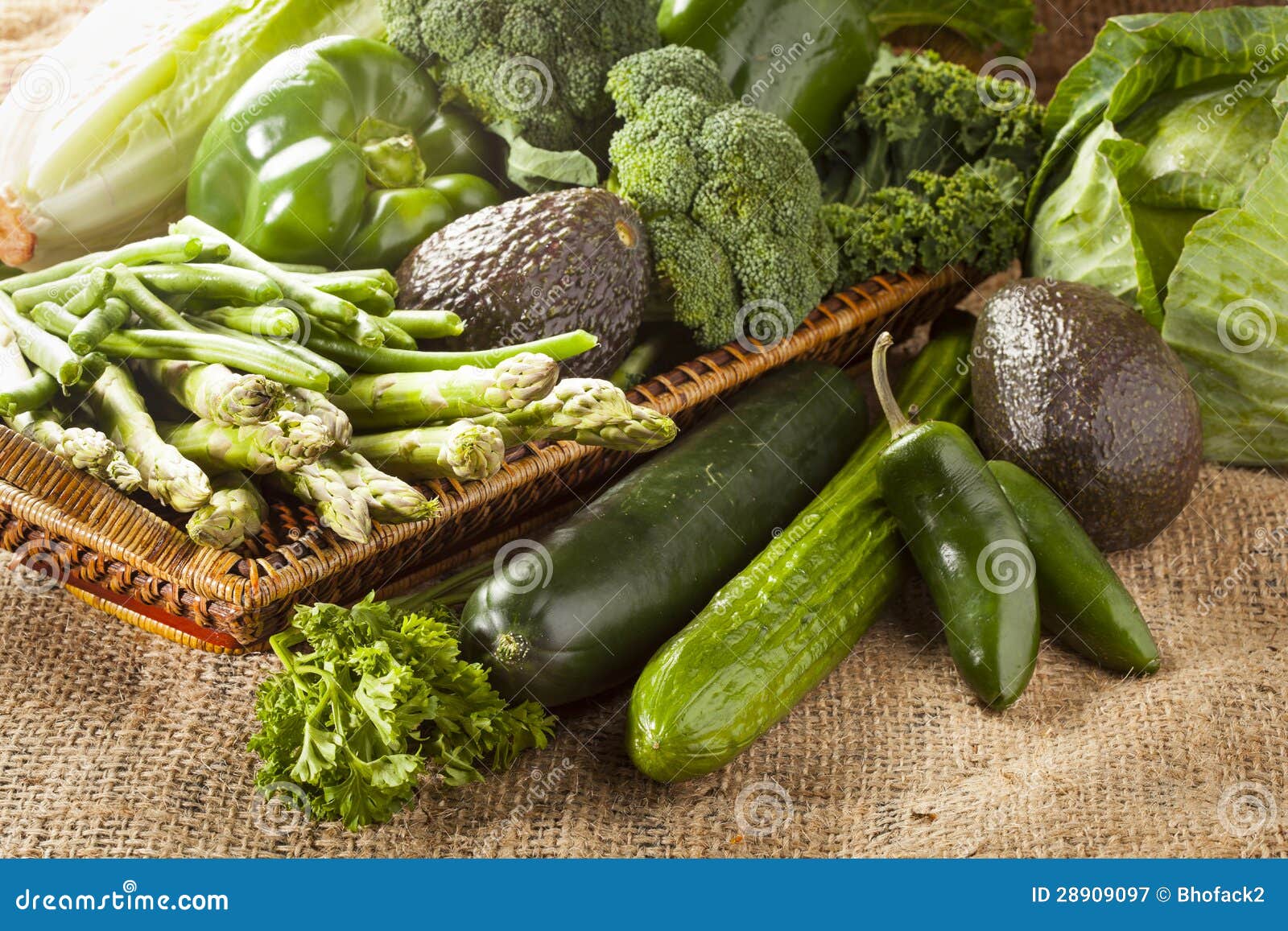 Group of Fresh Organic Assorted Green Vegetables Stock Image - Image of ...