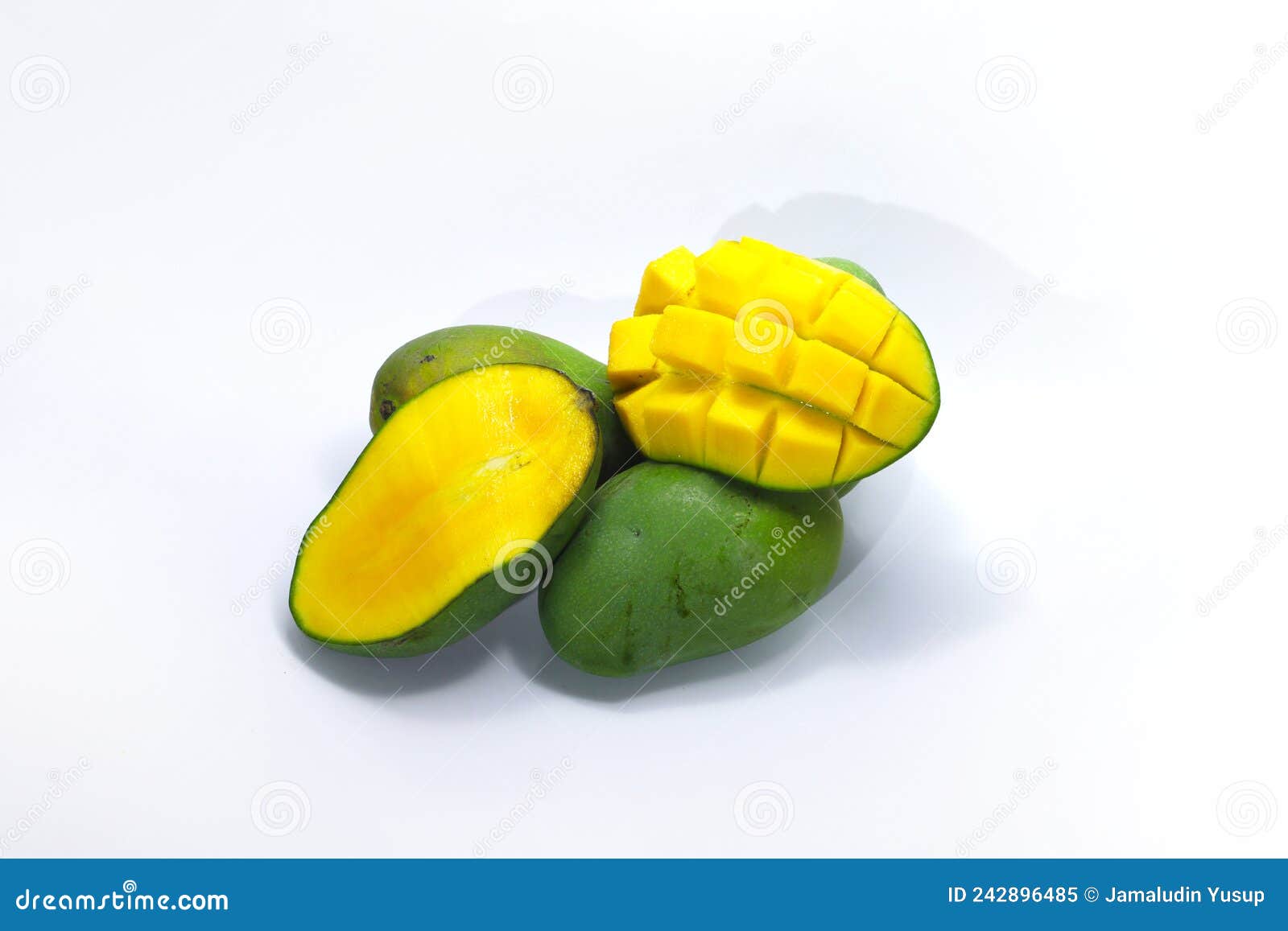 A Group of Fresh Ripe Mango is Ready To Eat Isolated on White ...