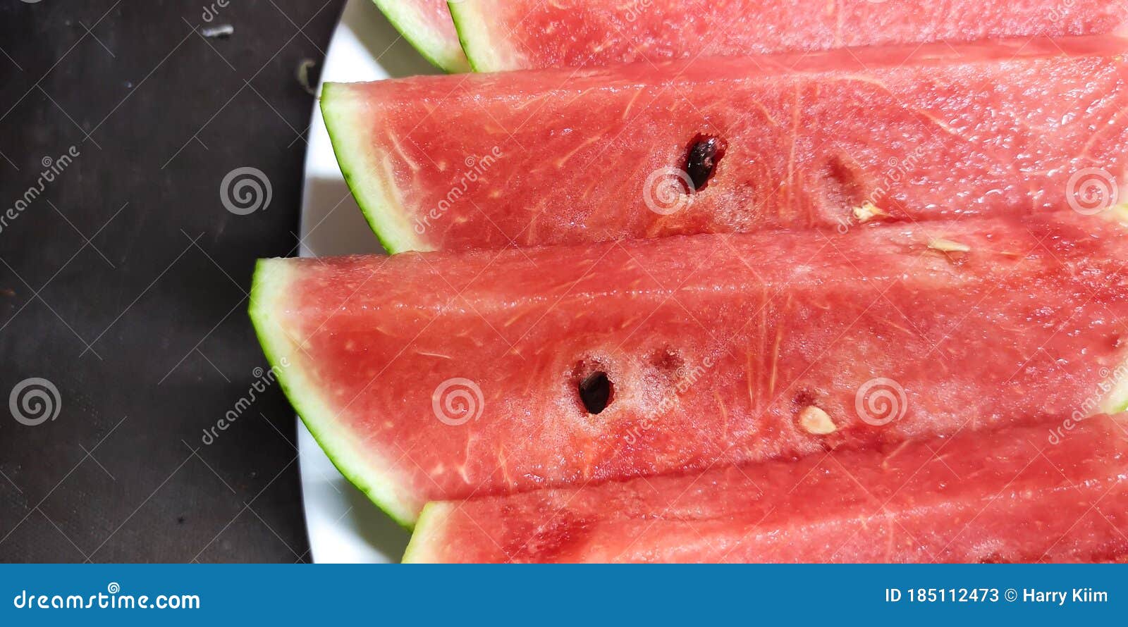 Group of Fresh Sliced Red Watermelon with Seed Stock Image - Image of ...