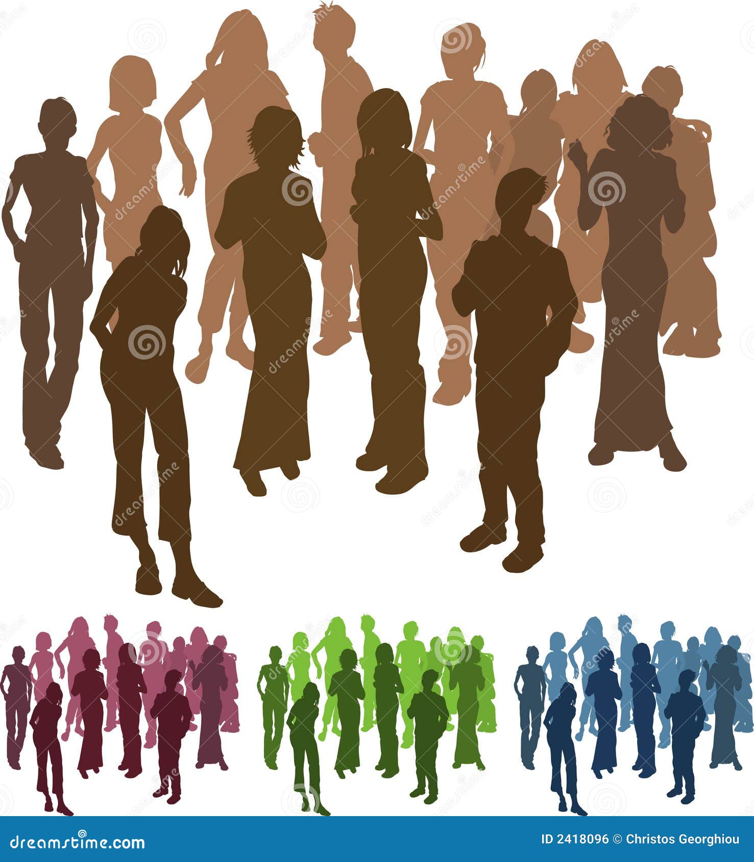 Group of friends stock vector. Illustration of female - 2418096