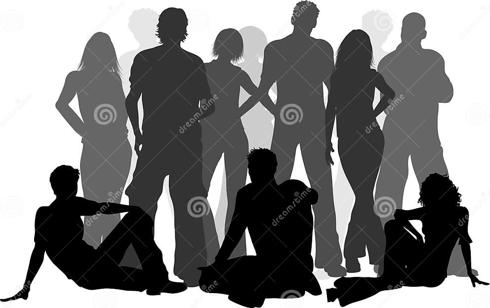 Group of friends stock vector. Illustration of team, teens - 6530277