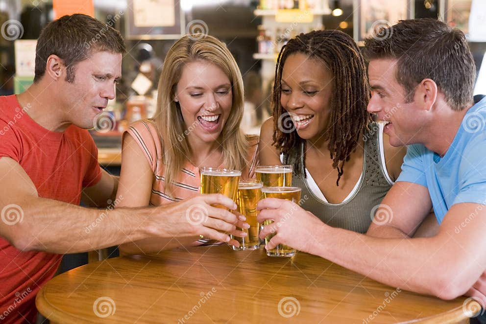 Group of Friends in Bar stock image. Image of friendship - 4789115