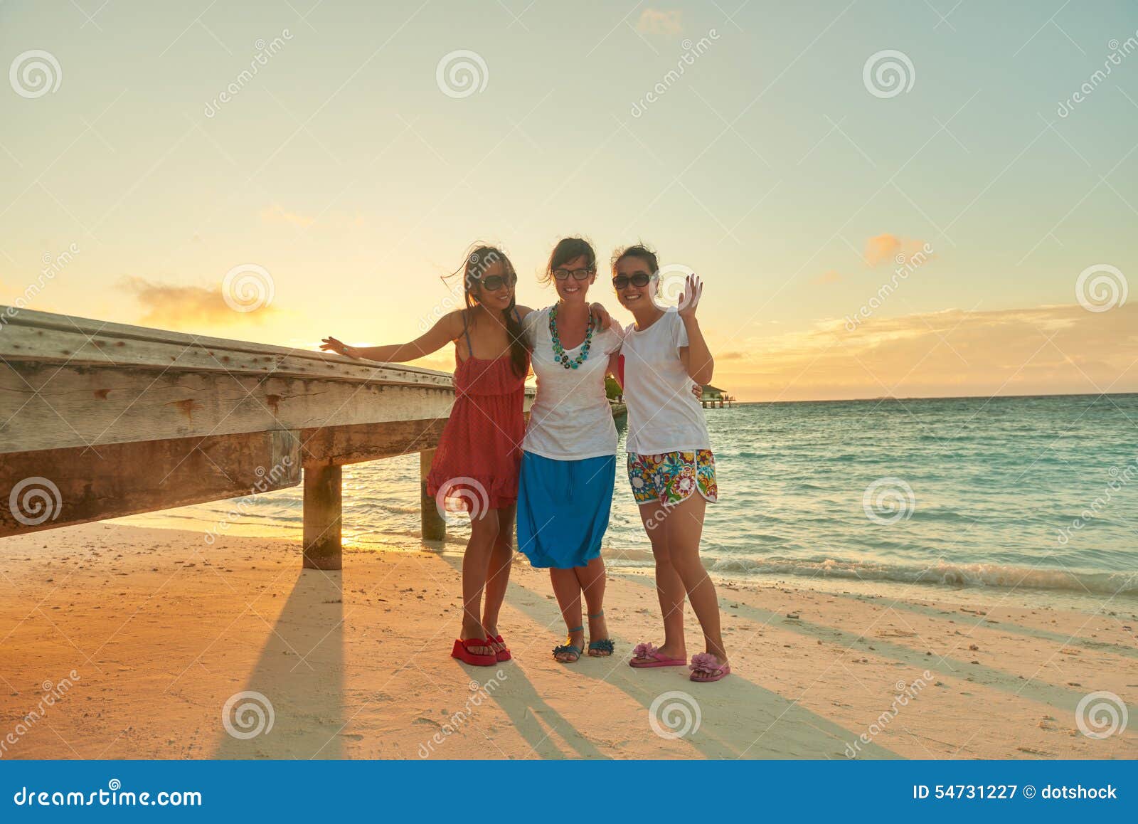 Group of Friends on Beautiful Beach Stock Image - Image of portrait ...