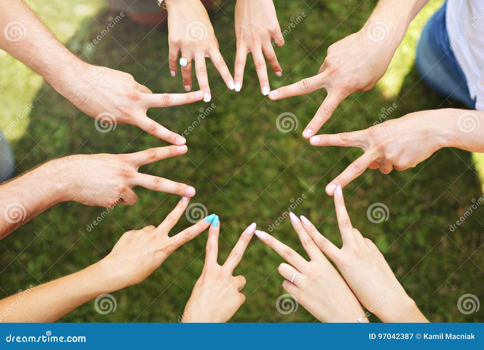 Group of Friends Bonding Hands Together Stock Image - Image of person ...