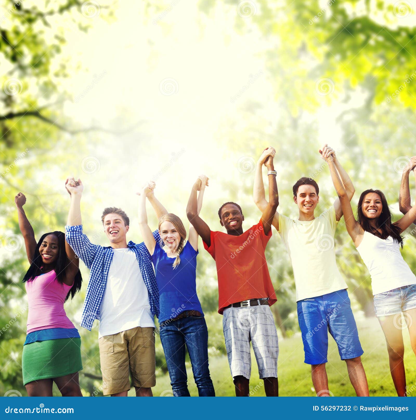 Group Friends Celebration Winning Victory Fun Concept Stock Photo ...