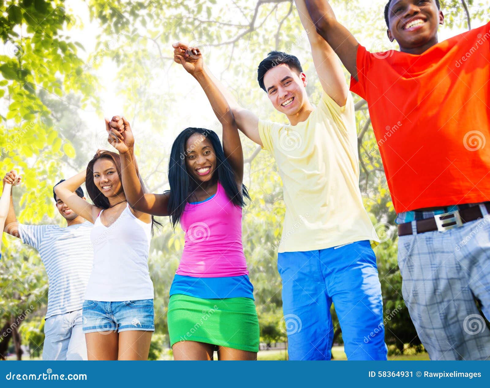 Group Friends Celebration Winning Victory Fun Concept Stock Image ...