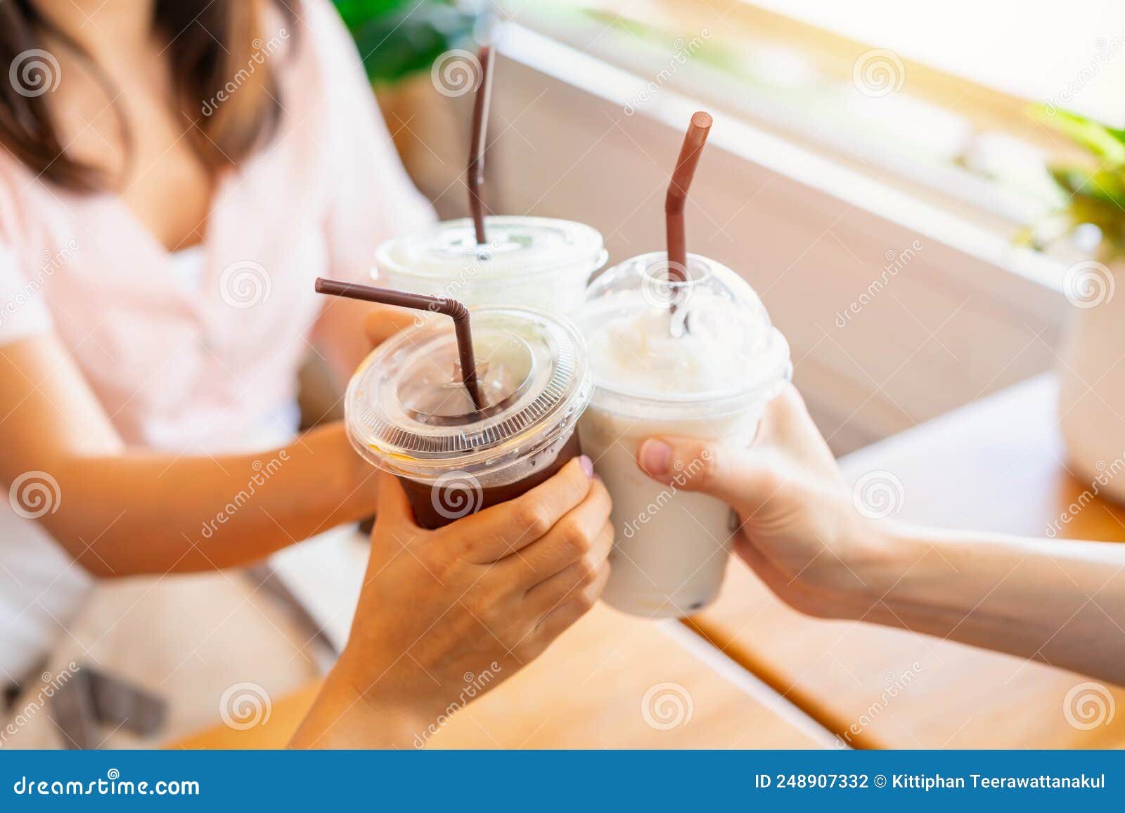 Group of Friends Cheering with Drinks Stock Photo - Image of community ...