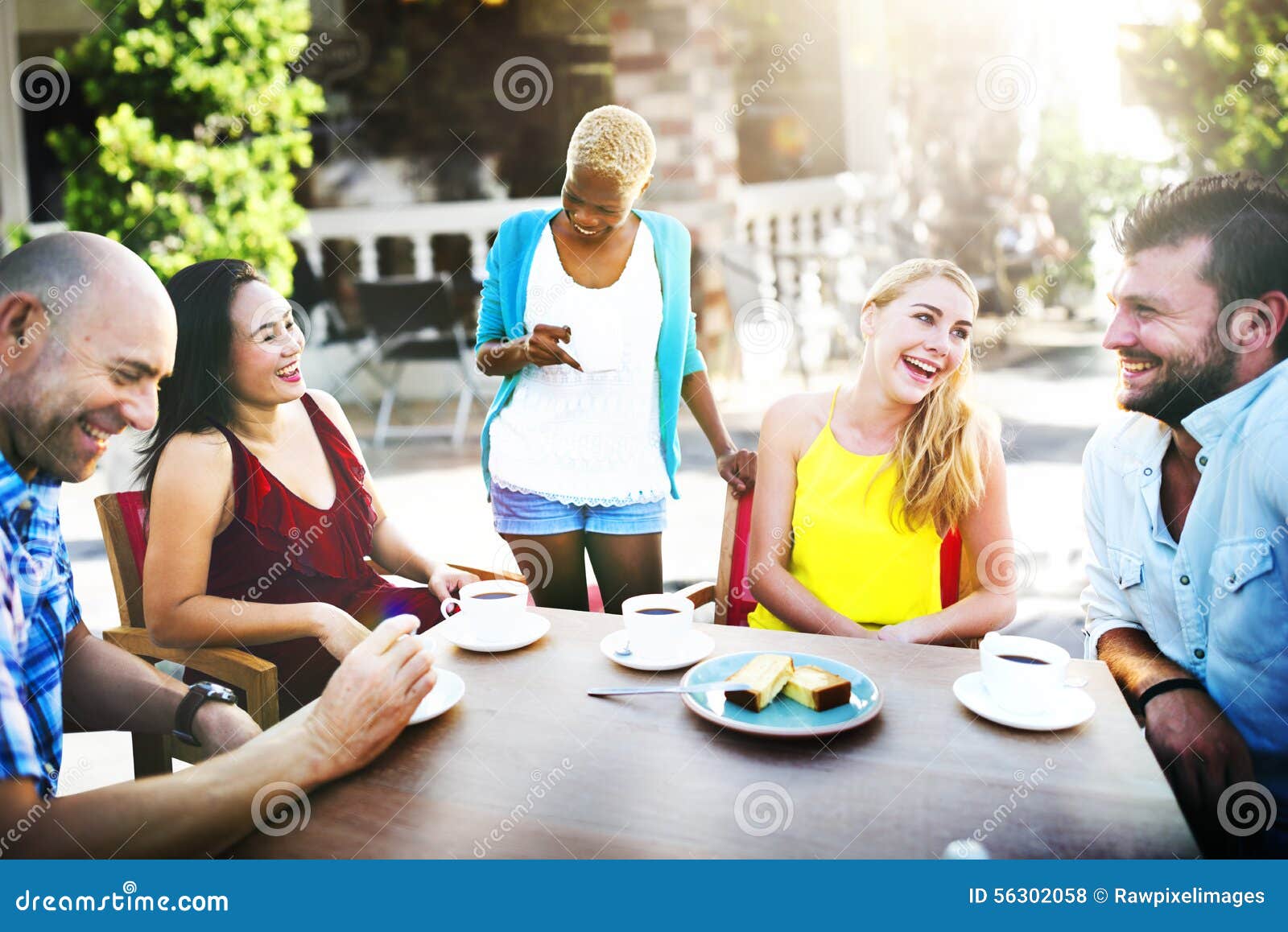 Group Friends Chilling Talking Holiday Concept Stock Photo - Image of ...