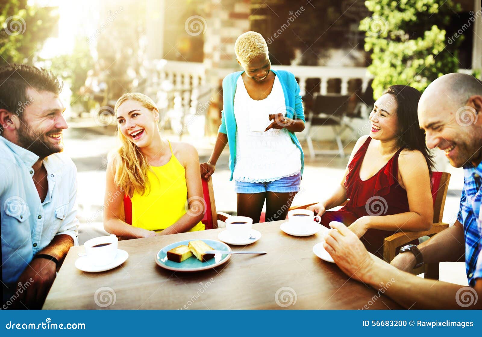 Group Friends Chilling Talking Holiday Concept Stock Photo - Image of ...