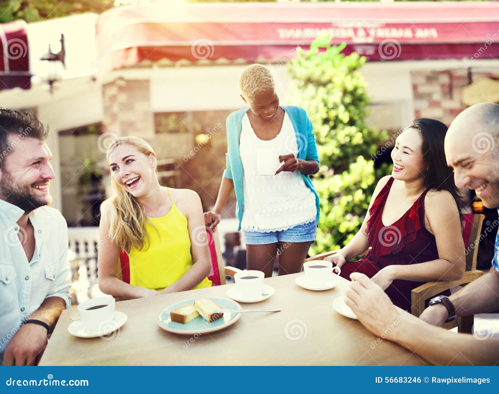 Group Friends Chilling Talking Holiday Concept Stock Photo - Image of ...