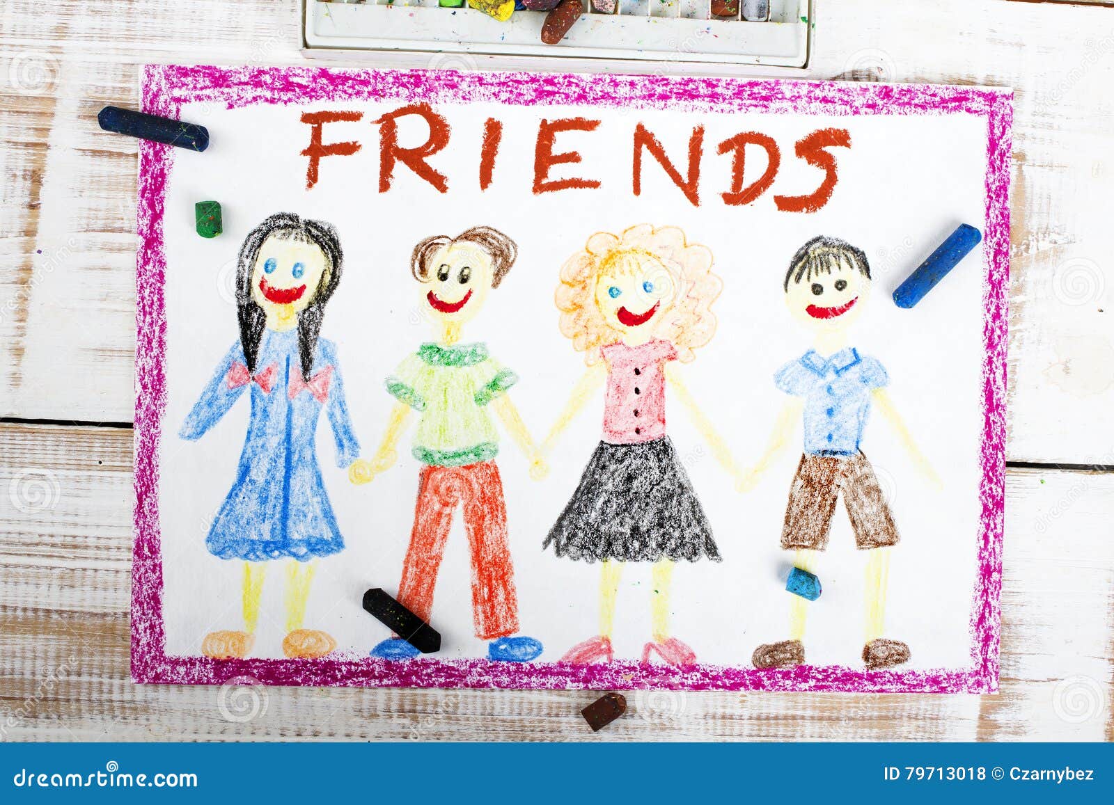 Group of friends stock illustration. Illustration of girls - 79713018