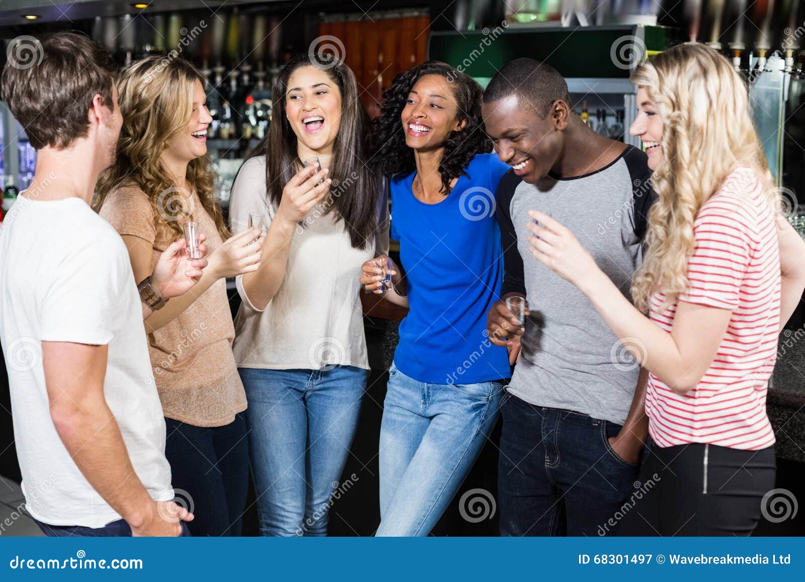 Group of Friends Drinking Shots Stock Image - Image of group, friendly ...