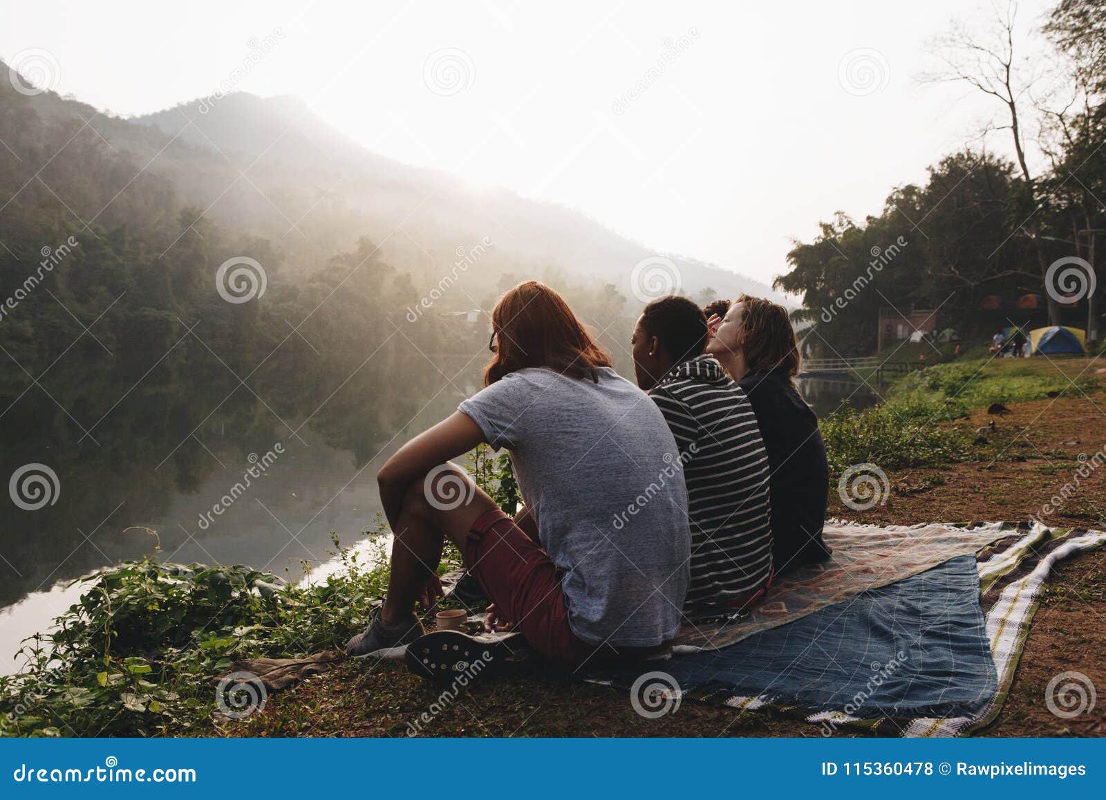 Group of Friends Enjoying the Nature Stock Photo - Image of plant ...