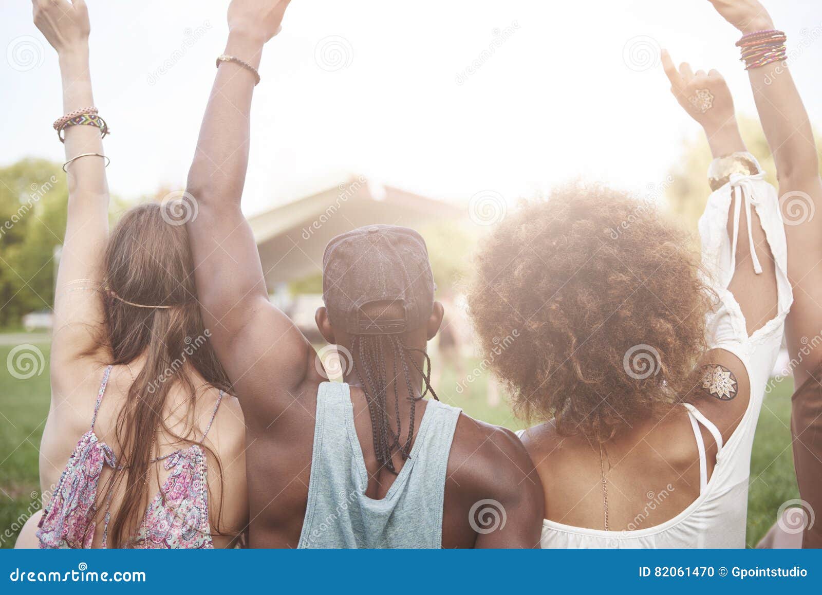Group of Friends at the Festival Stock Photo - Image of group, looking ...