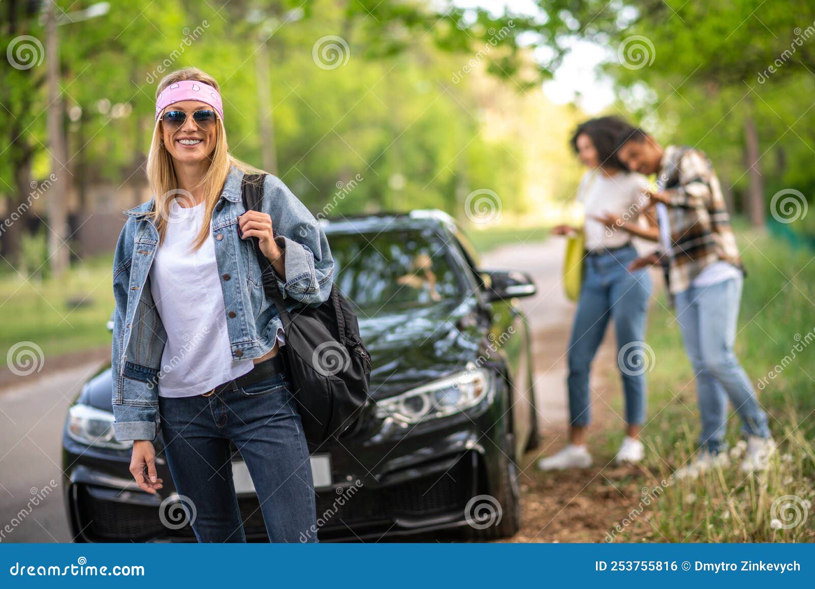 Group of Friends in the Forest Feeling Joyful Stock Photo - Image of ...