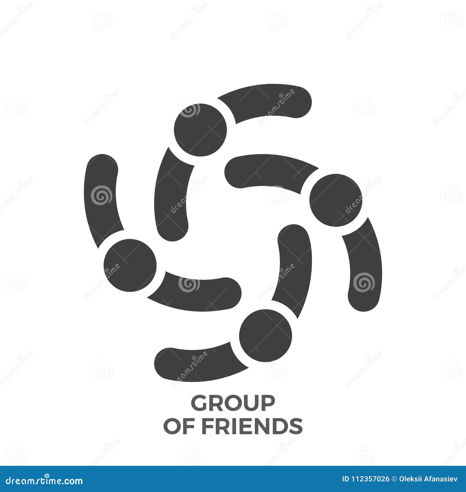 Group of Friends Glyph Vector Icon. Stock Vector - Illustration of icon ...