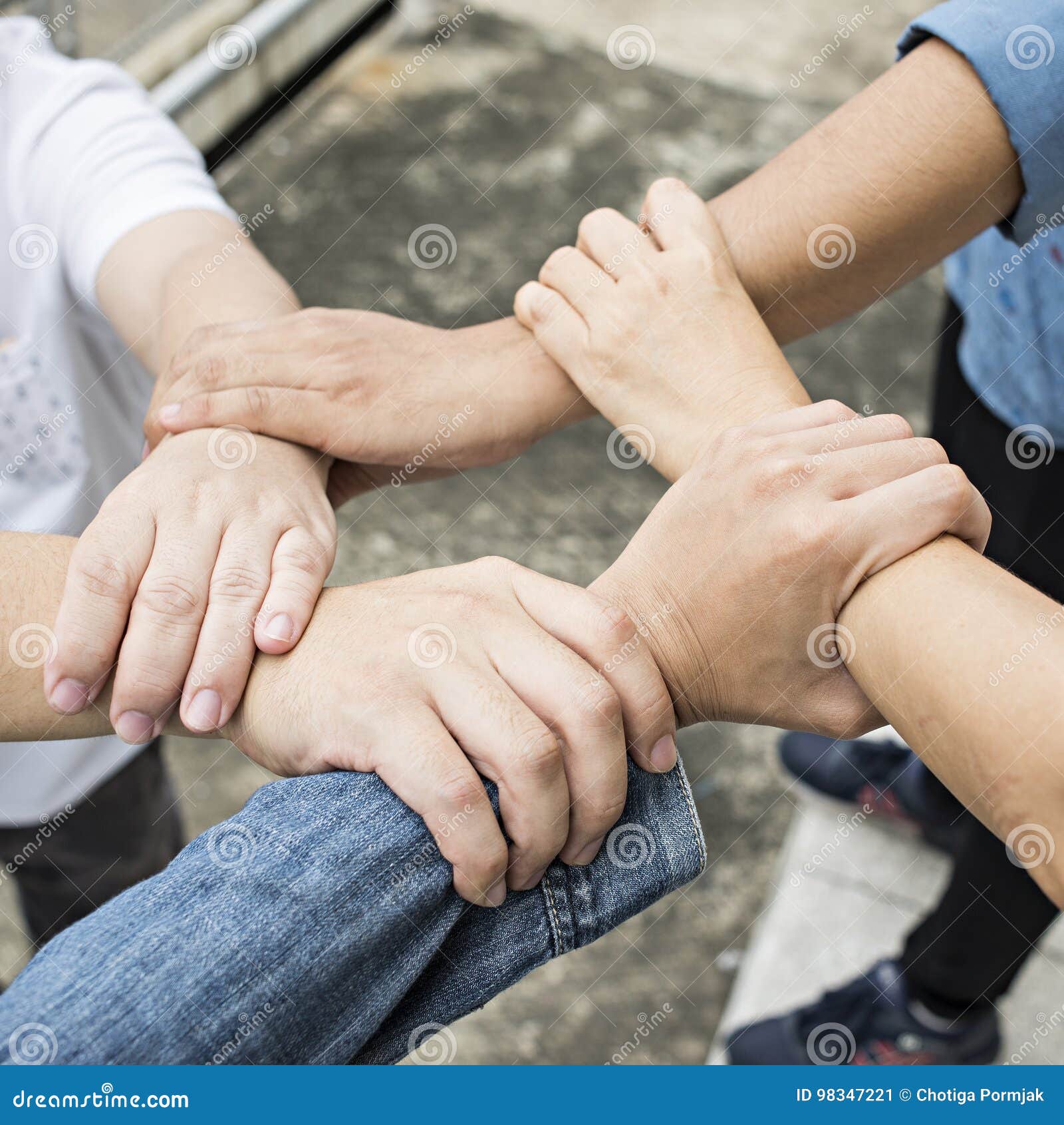 Group of Friends with Hands in Stack, Teamwork Stock Image - Image of ...