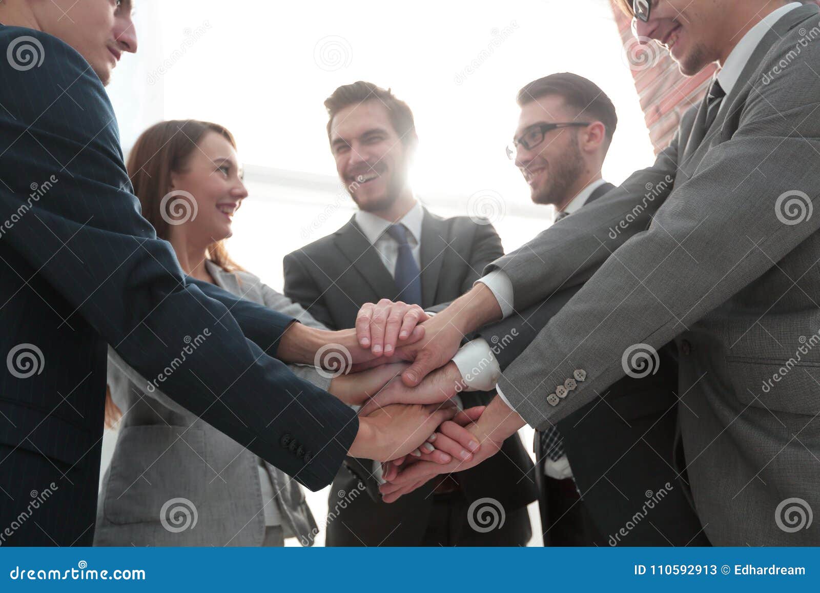 Group of Friends with Hands in Stack, Teamwork Stock Image - Image of ...