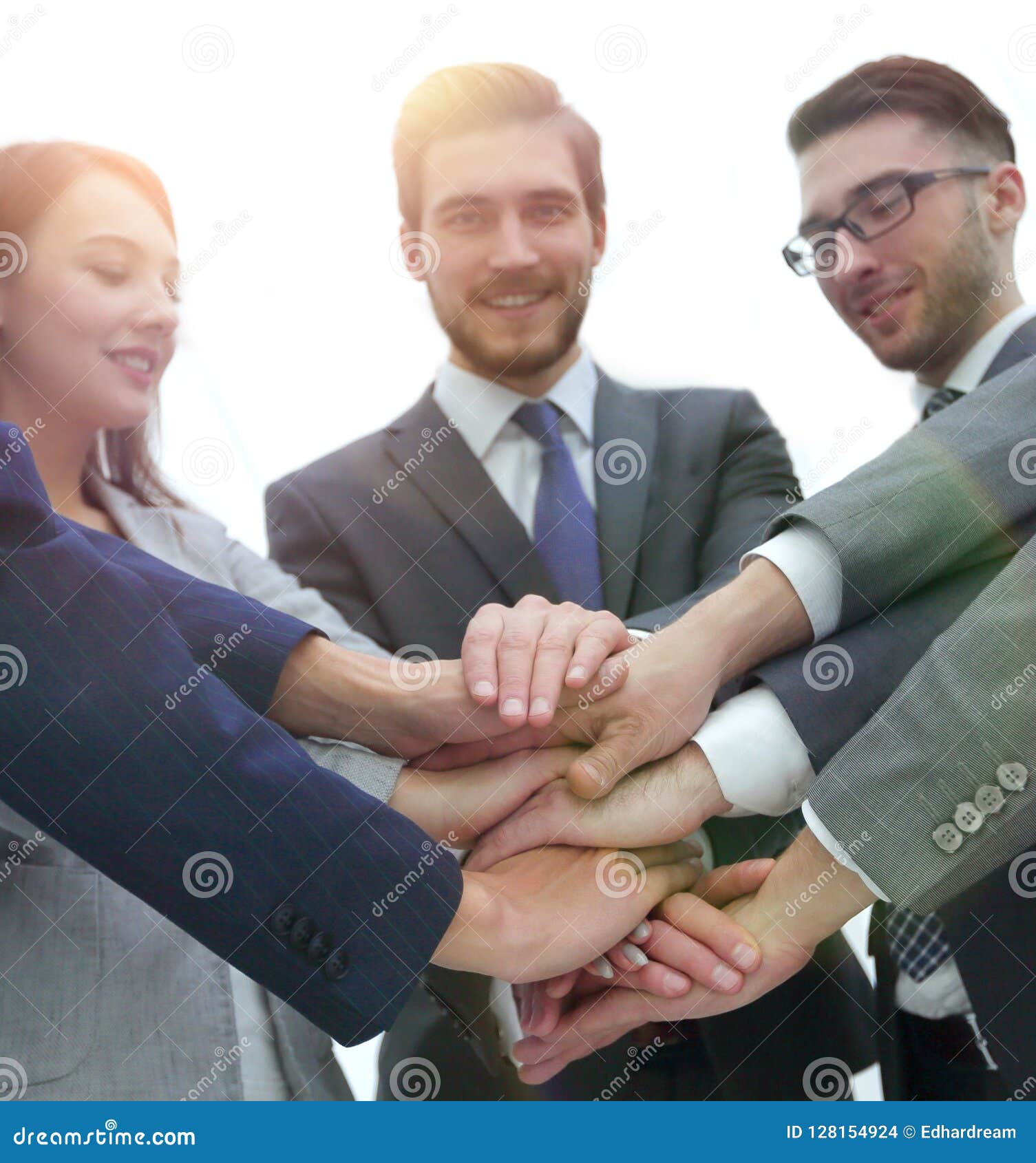 Group of Friends with Hands in Stack, Teamwork Stock Photo - Image of ...