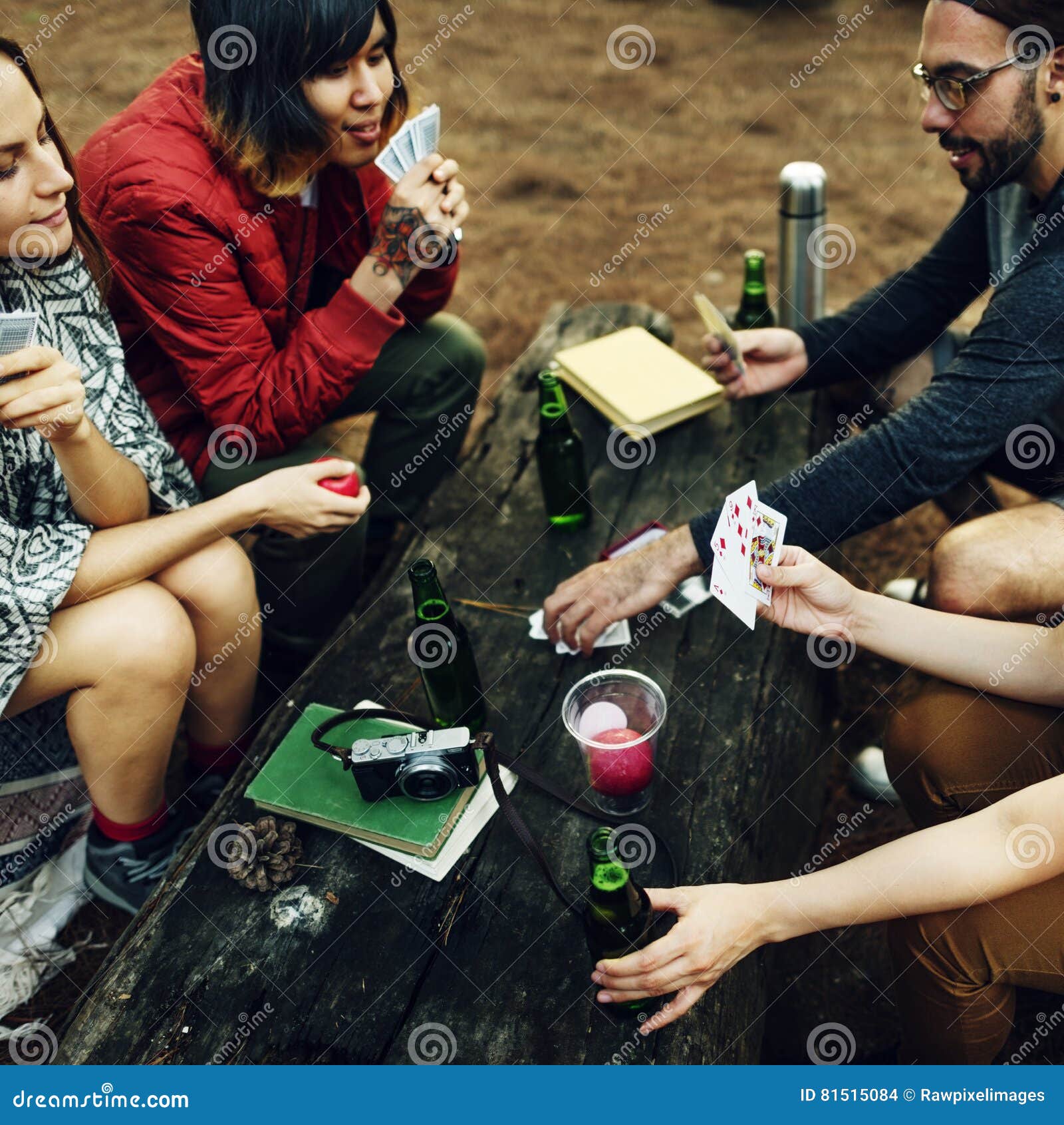 Group of Friends Hanging Playing Cards Together Concept Stock Photo ...