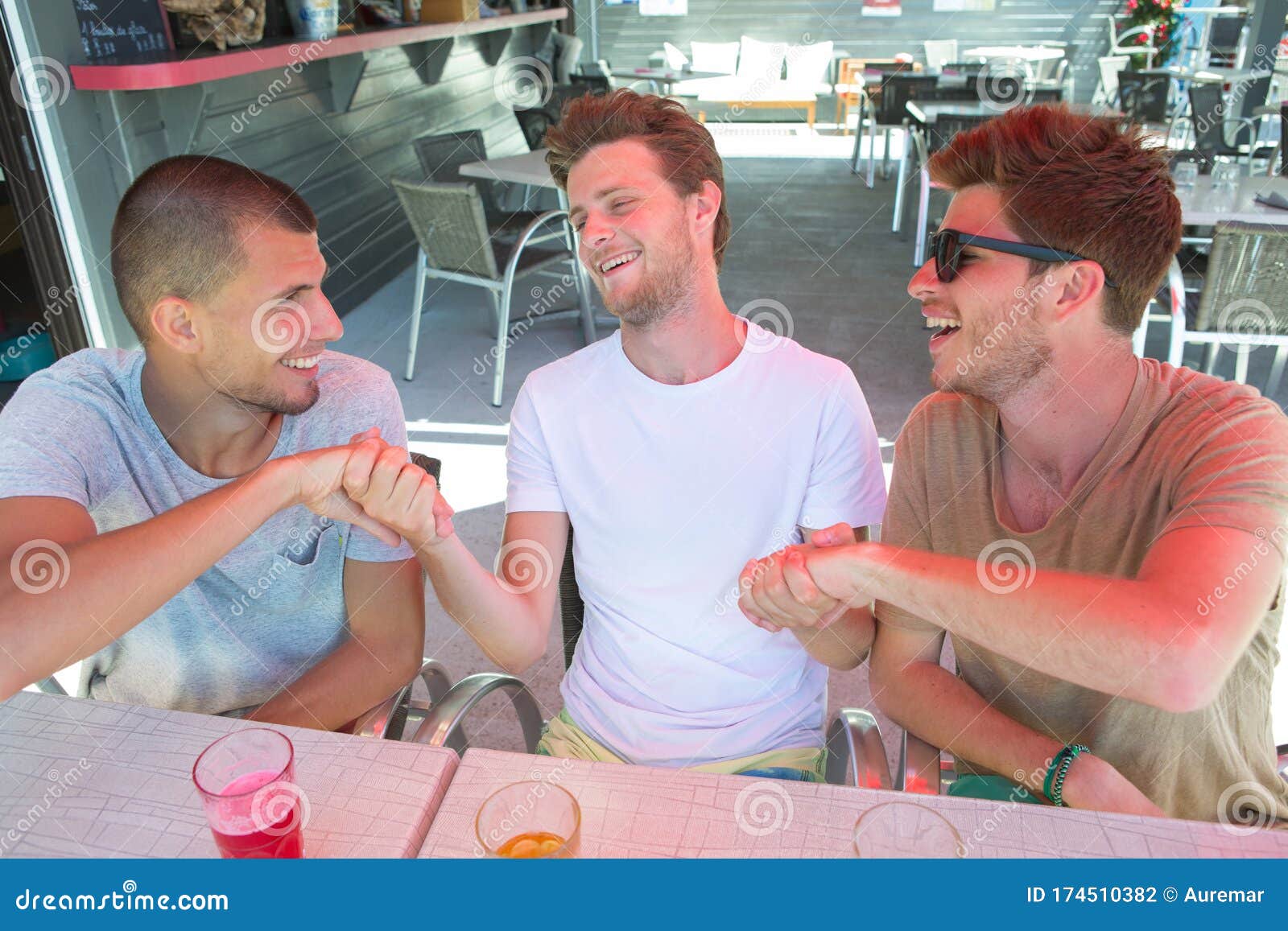 Group Friends Happy Having Good Time Drink Beer Stock Photo - Image of ...