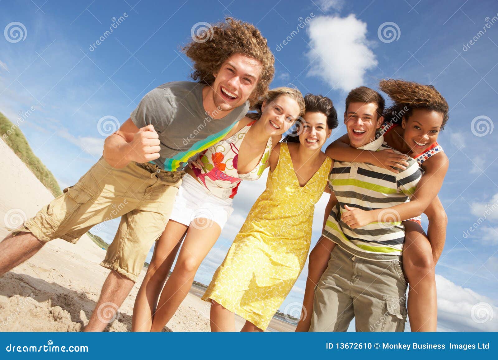 Group of Friends Having Fun Stock Photo - Image of blue, smiling: 13672610