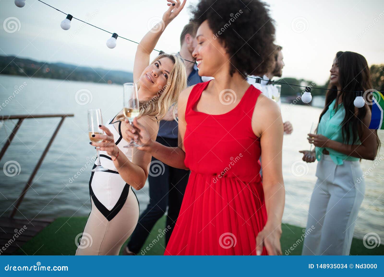 Group of Friends Having Fun and Celebrating Group Gathering Stock Photo ...