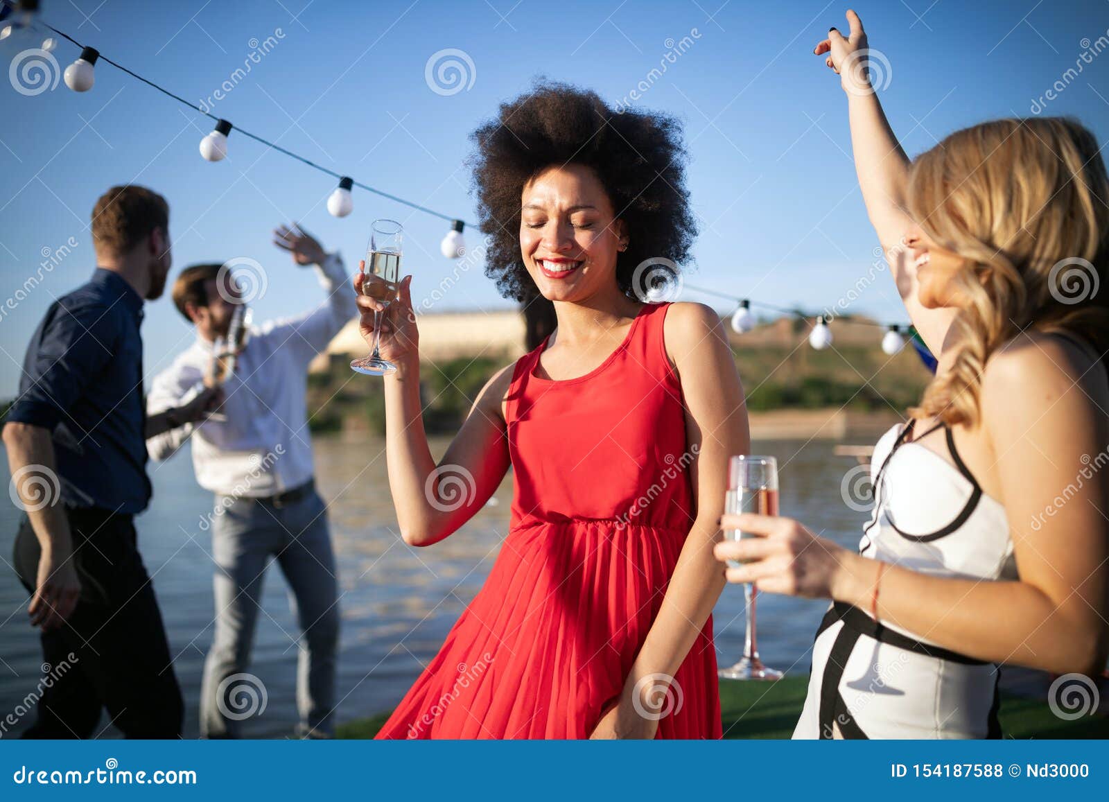 Group of Friends Having Fun and Celebrating Group Gathering Stock Photo ...
