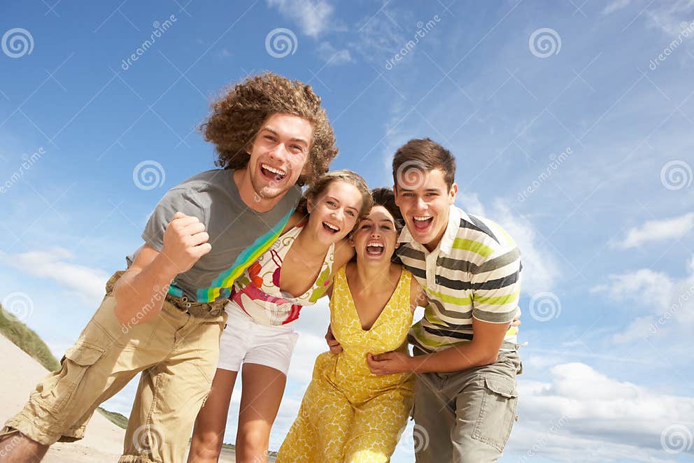 Group of Friends Having Fun O Stock Photo - Image of space, blue: 13672618