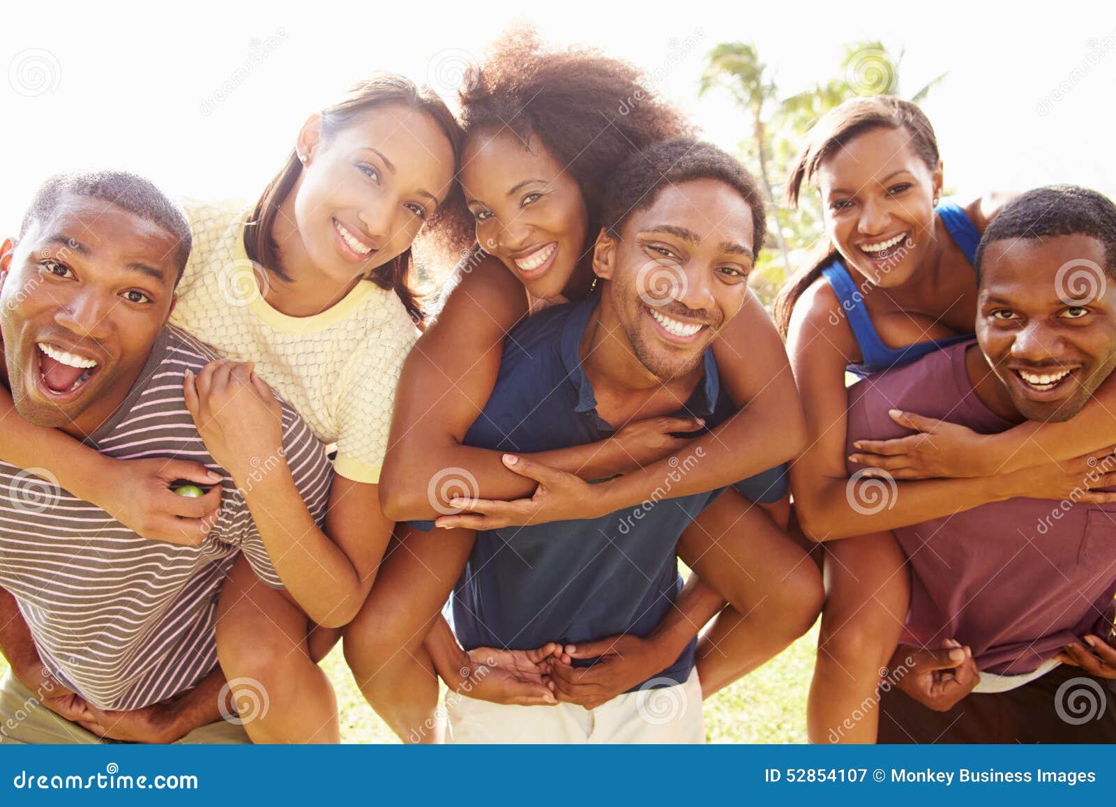 Group of Friends Having Fun Outdoors Stock Image - Image of park ...