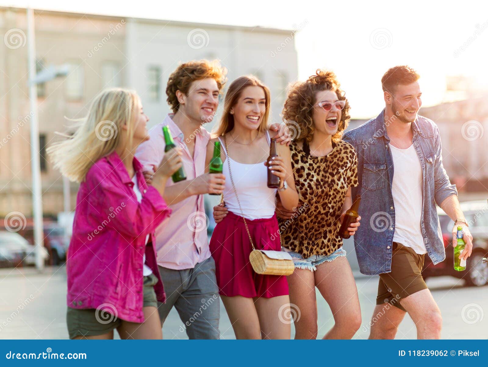 Group of Friends Having Fun Outdoors Stock Photo - Image of relaxed ...