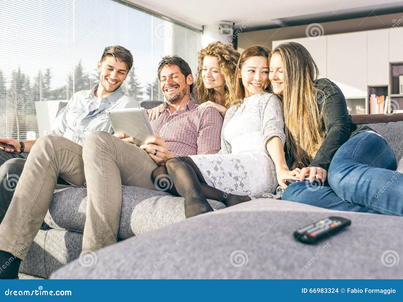 Group of Friends Having Fun and Spending Time Together Stock Photo ...