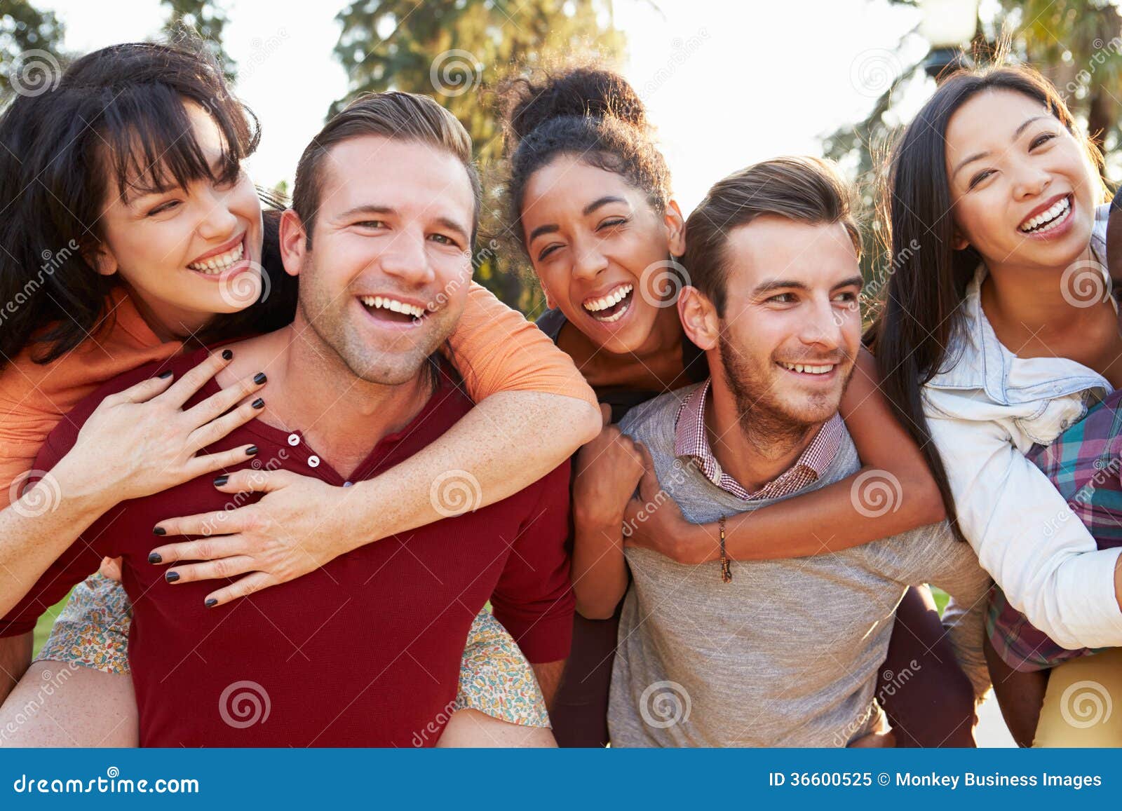 Group of Friends Having Fun Together Outdoors Stock Image - Image of ...