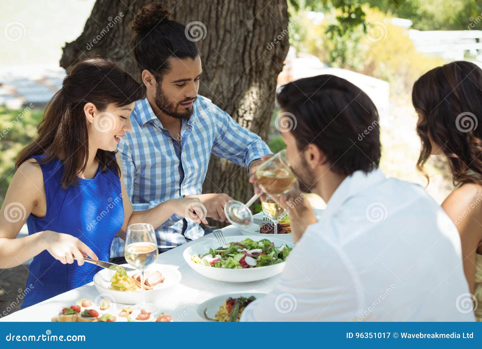 Group of Friends Having Lunch Stock Image - Image of cheerful, food ...