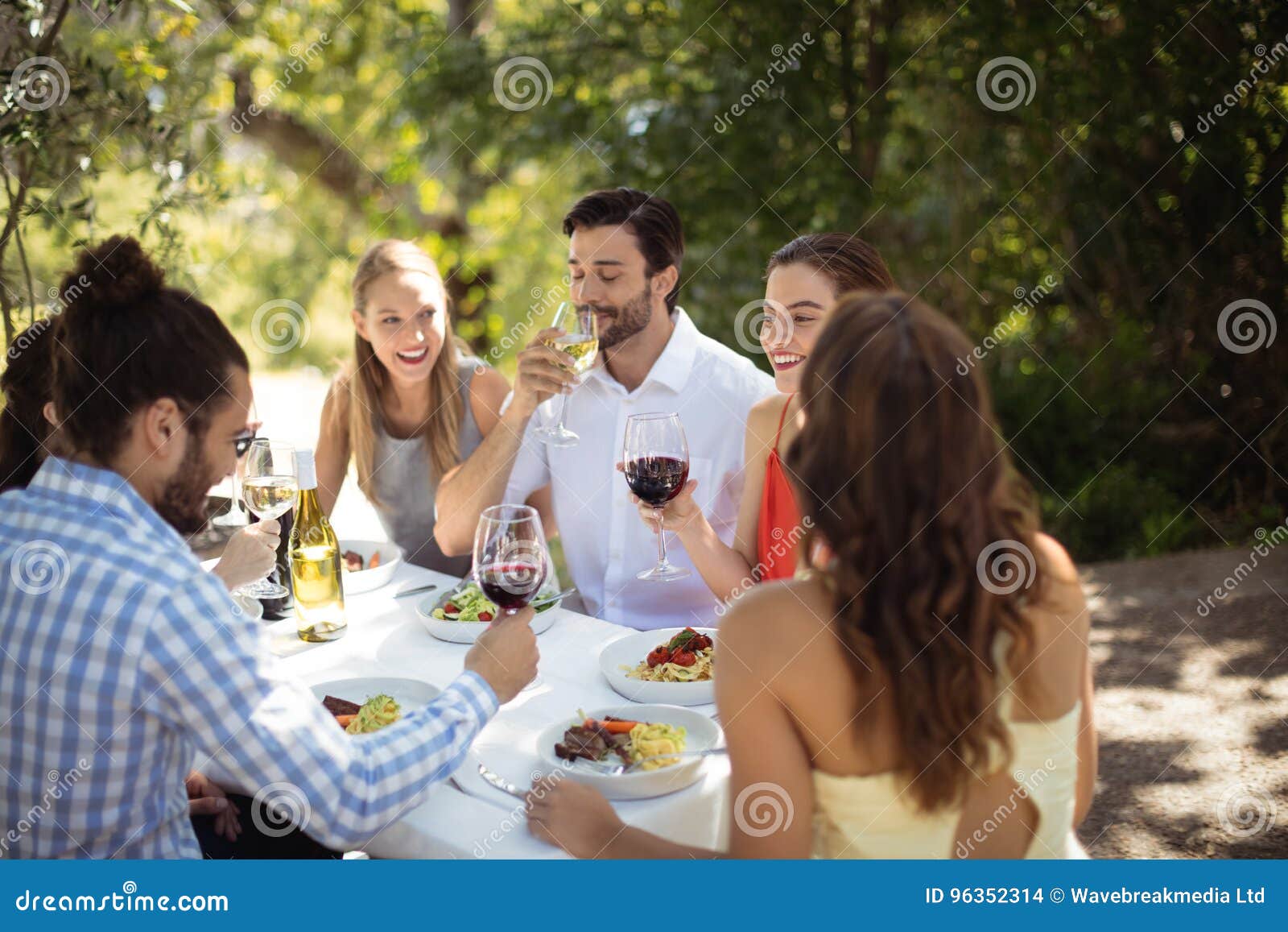 Group of Friends Having Lunch Stock Photo - Image of beverage ...