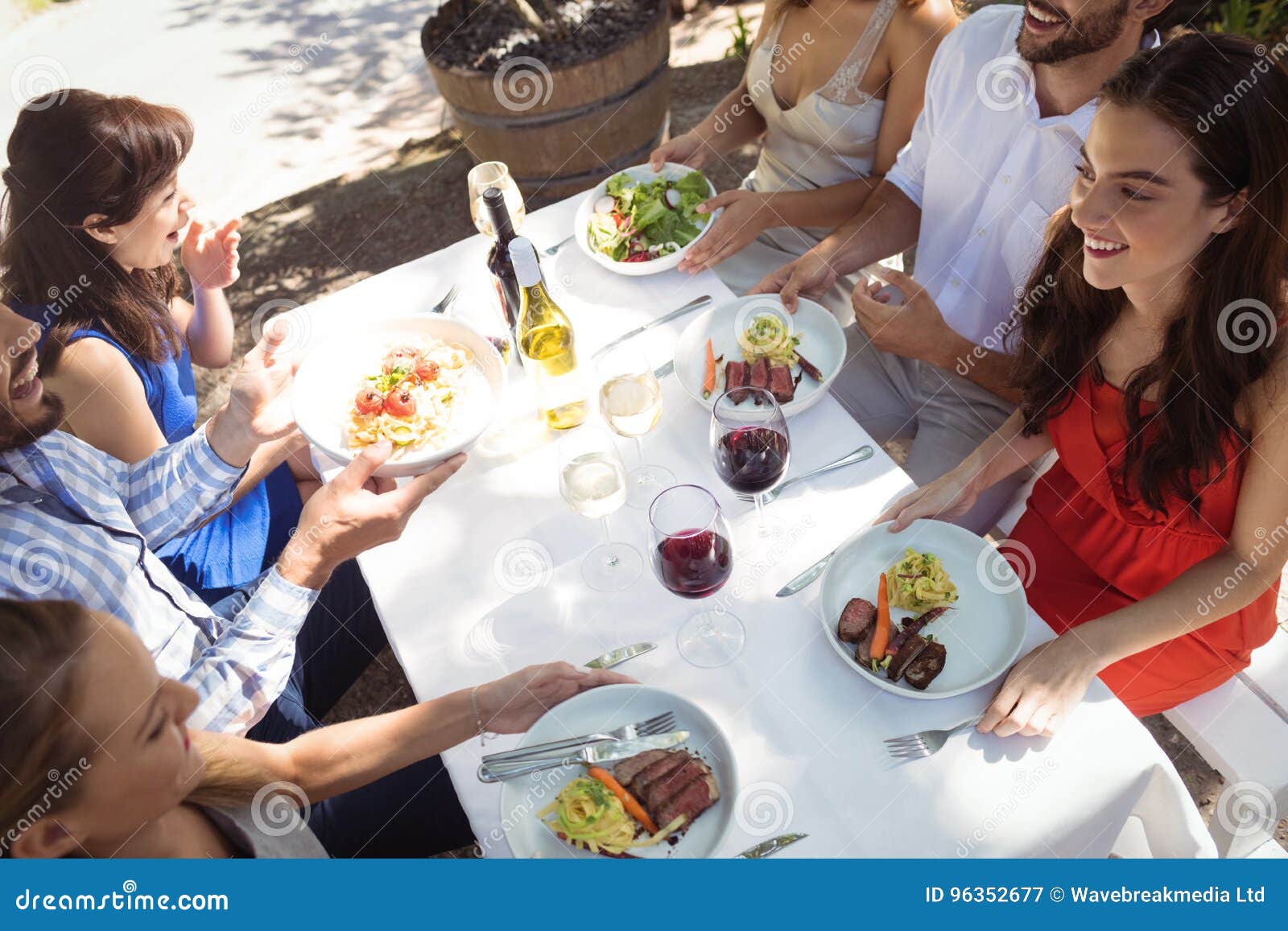 Group of Friends Having Lunch Stock Image - Image of bonding, mixedrace ...