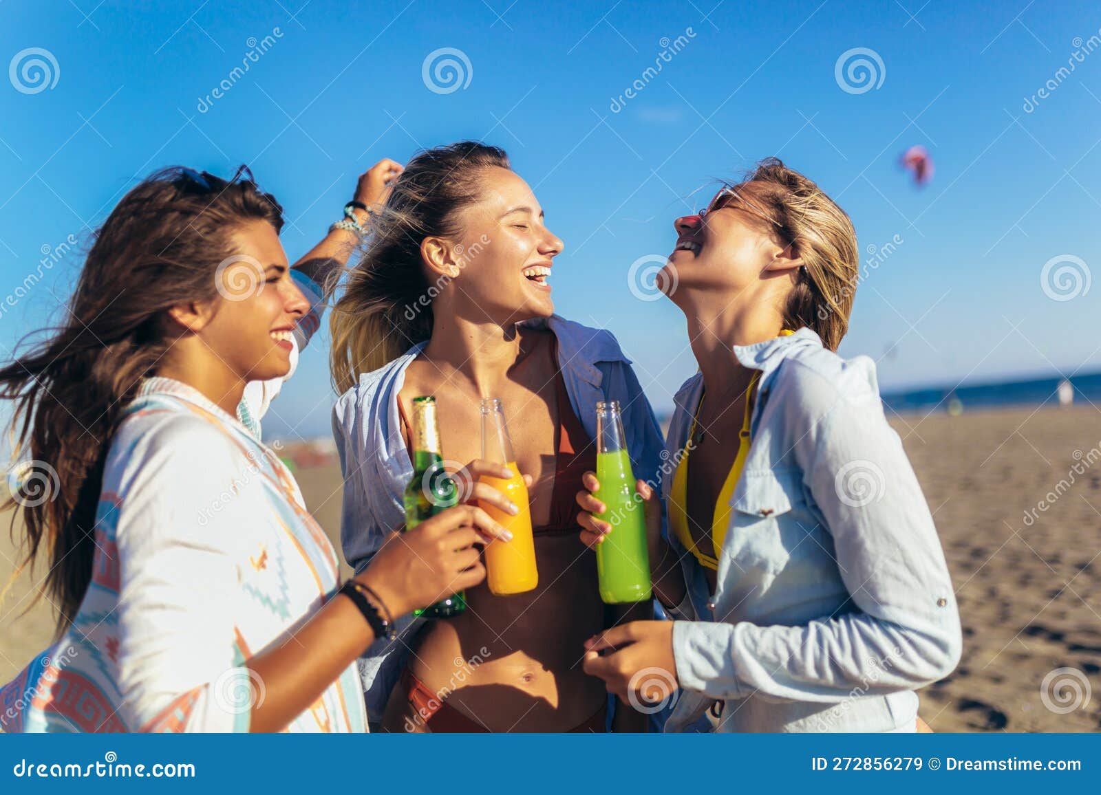 Group of Friends Having a Party on the Beach Stock Image - Image of ...