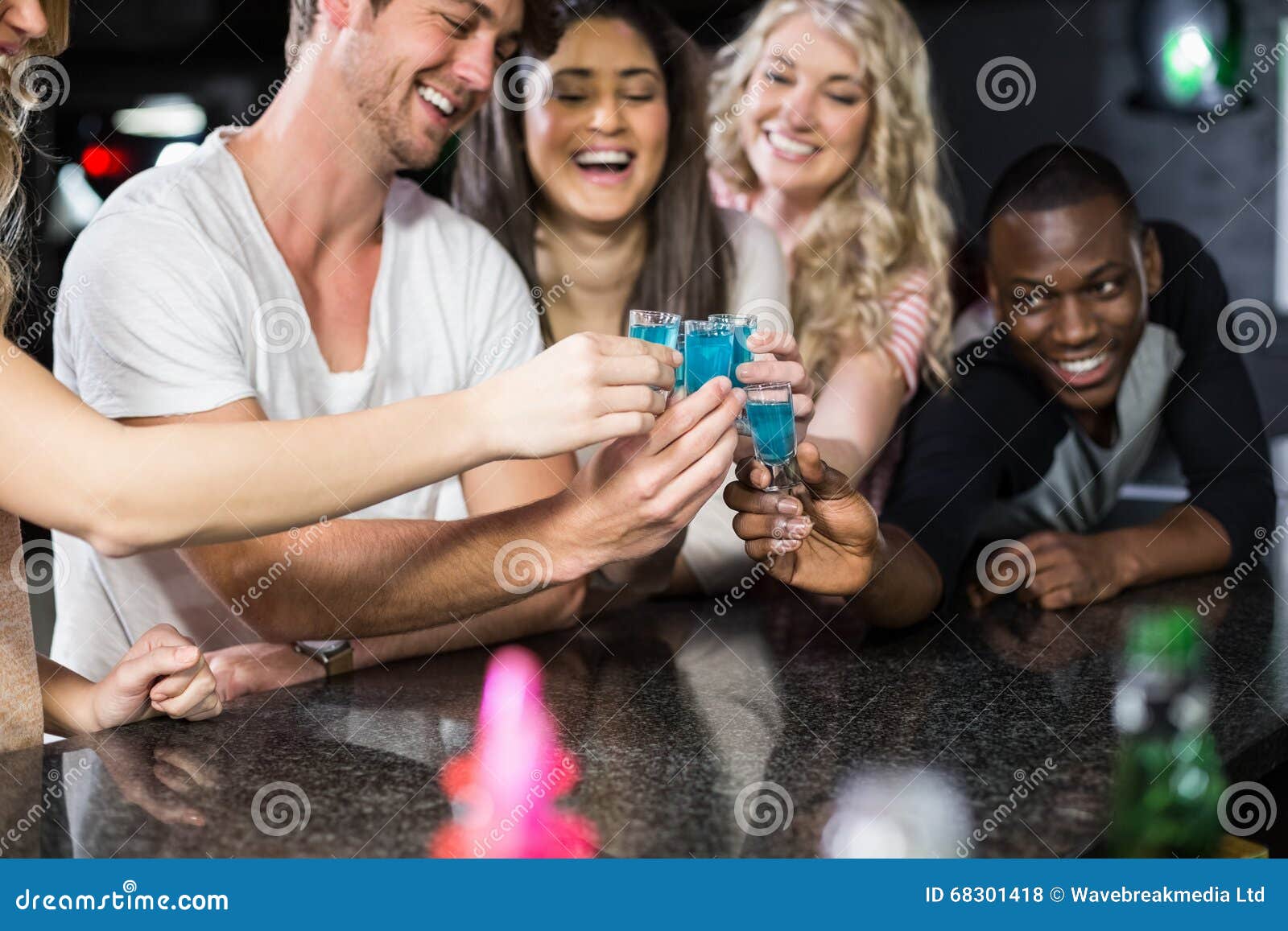Group of Friends Having Shots Stock Photo - Image of affection ...