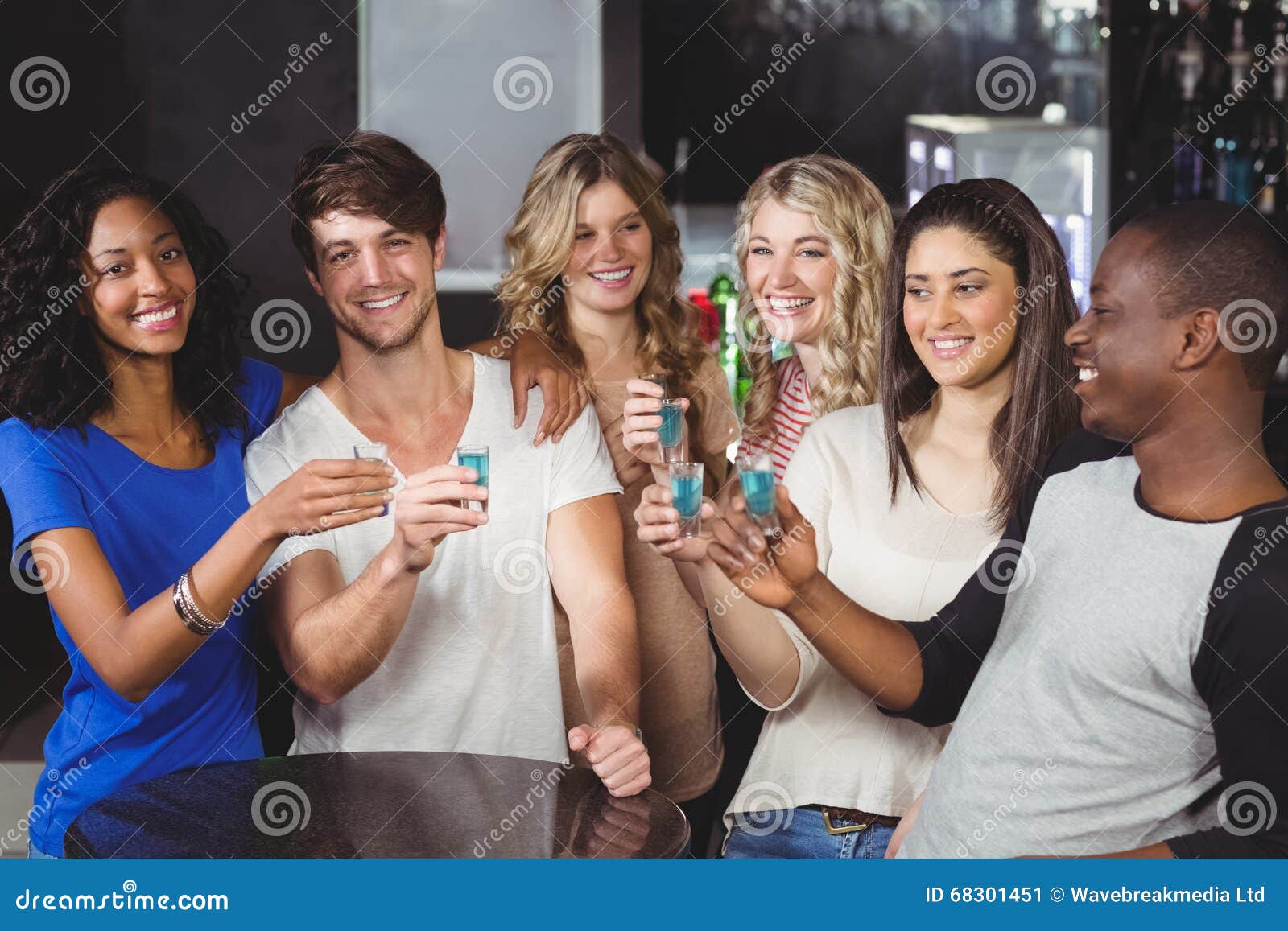 Group of Friends Having Shots Stock Image - Image of happy, caucasian ...