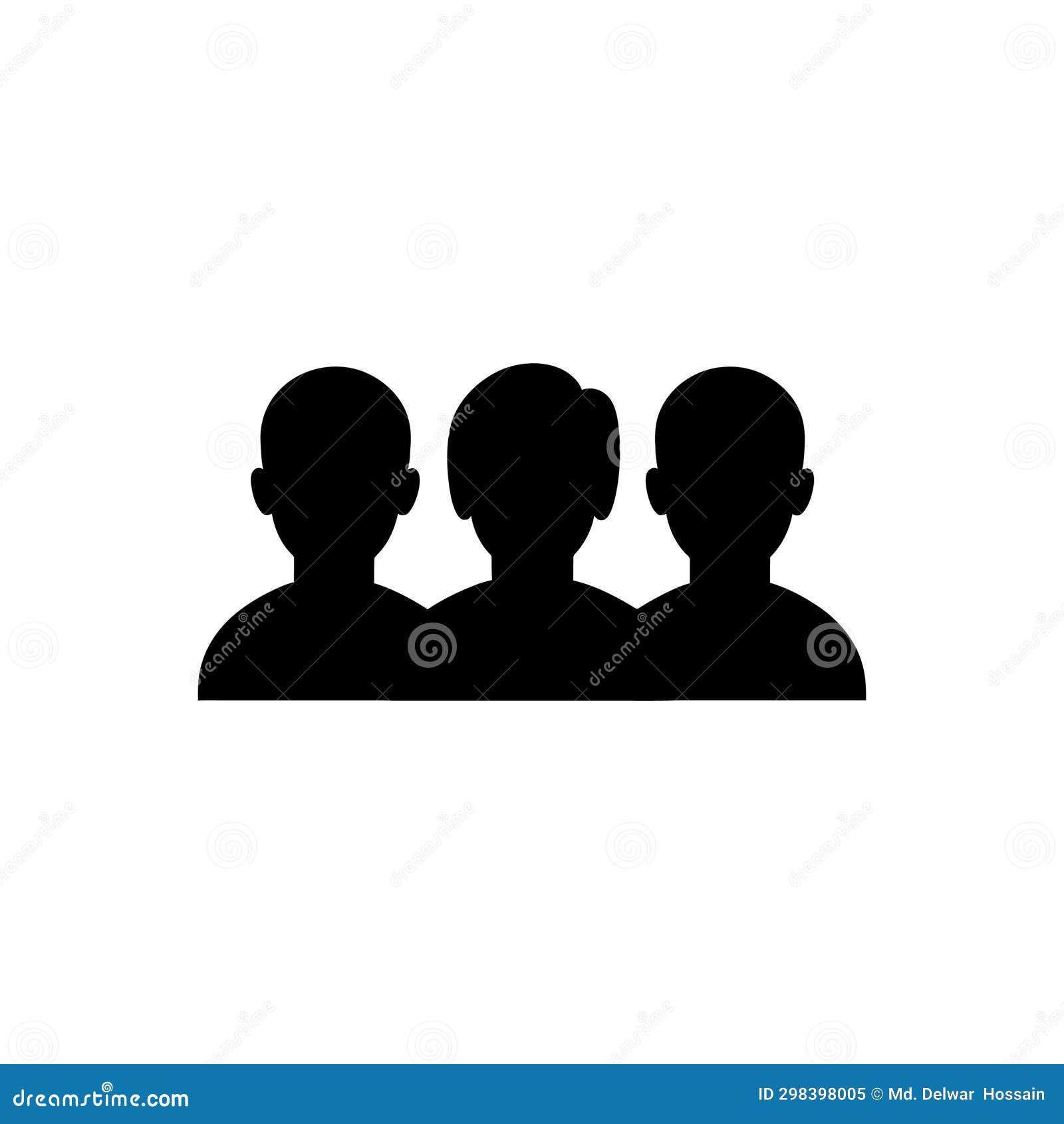 A group of friends icon stock vector. Illustration of squad - 298398005