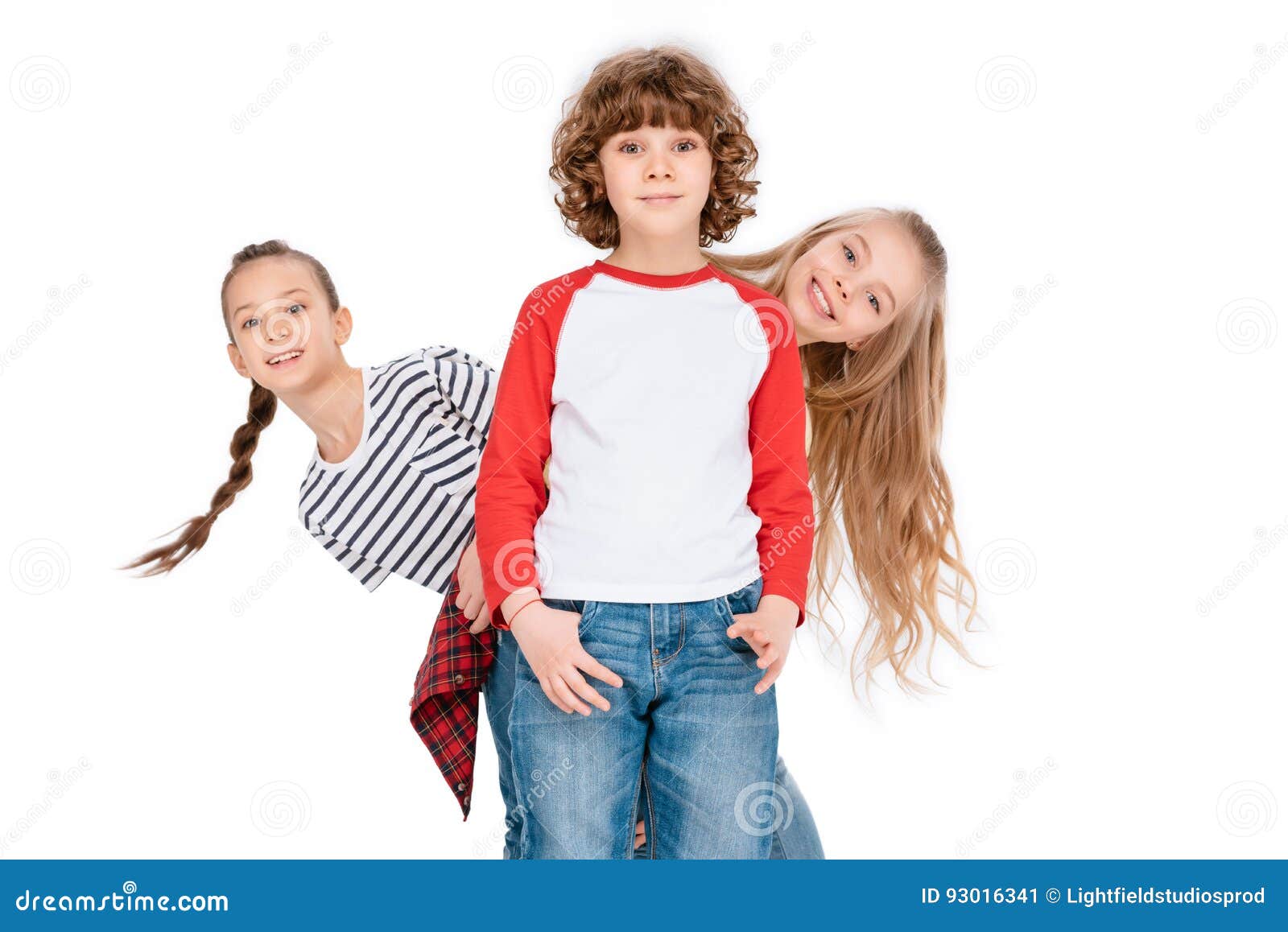 Group of Friends Looking at Camera Stock Image - Image of siblings ...