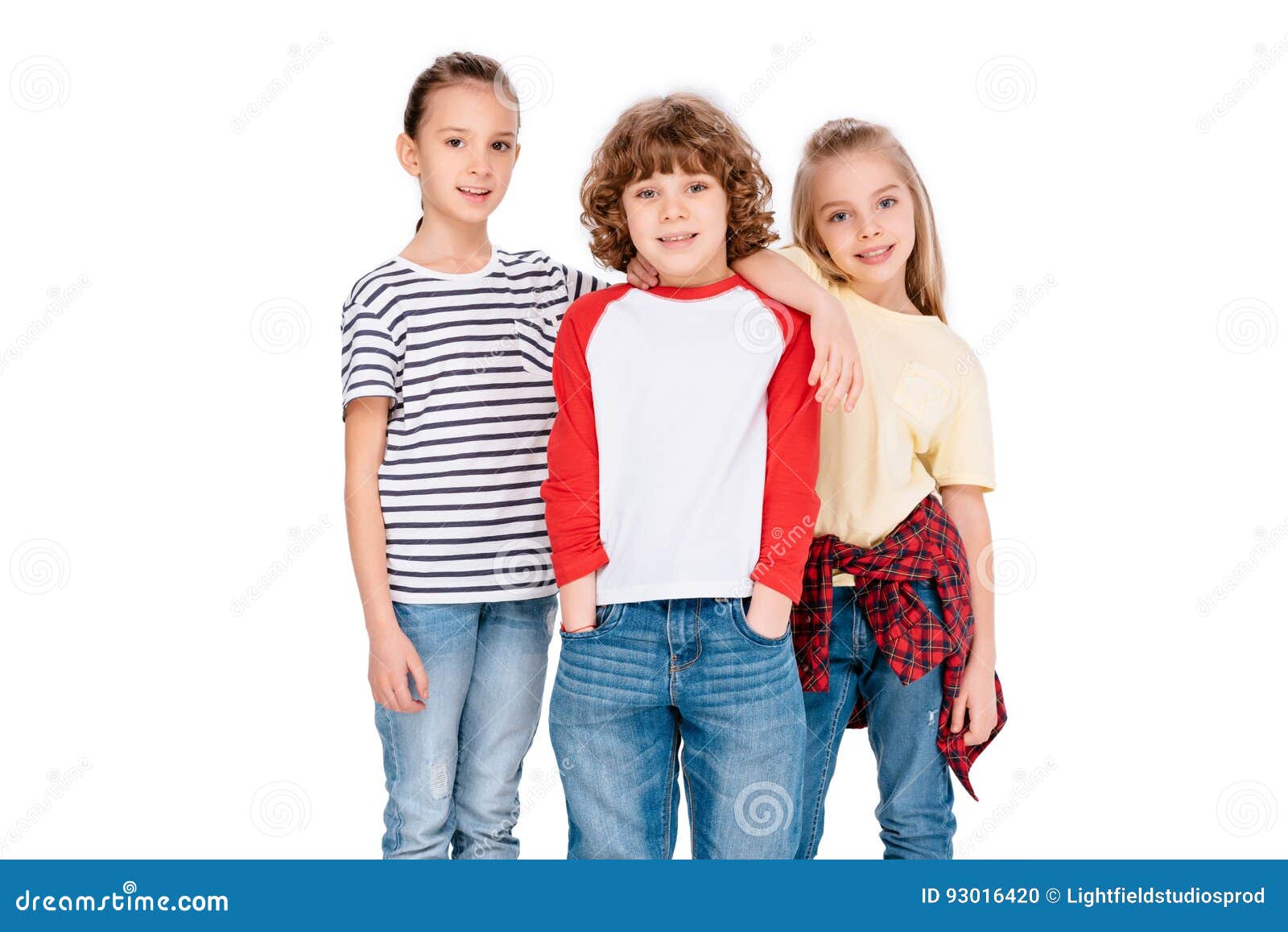 Group of Friends Looking at Camera Stock Photo - Image of childhood ...