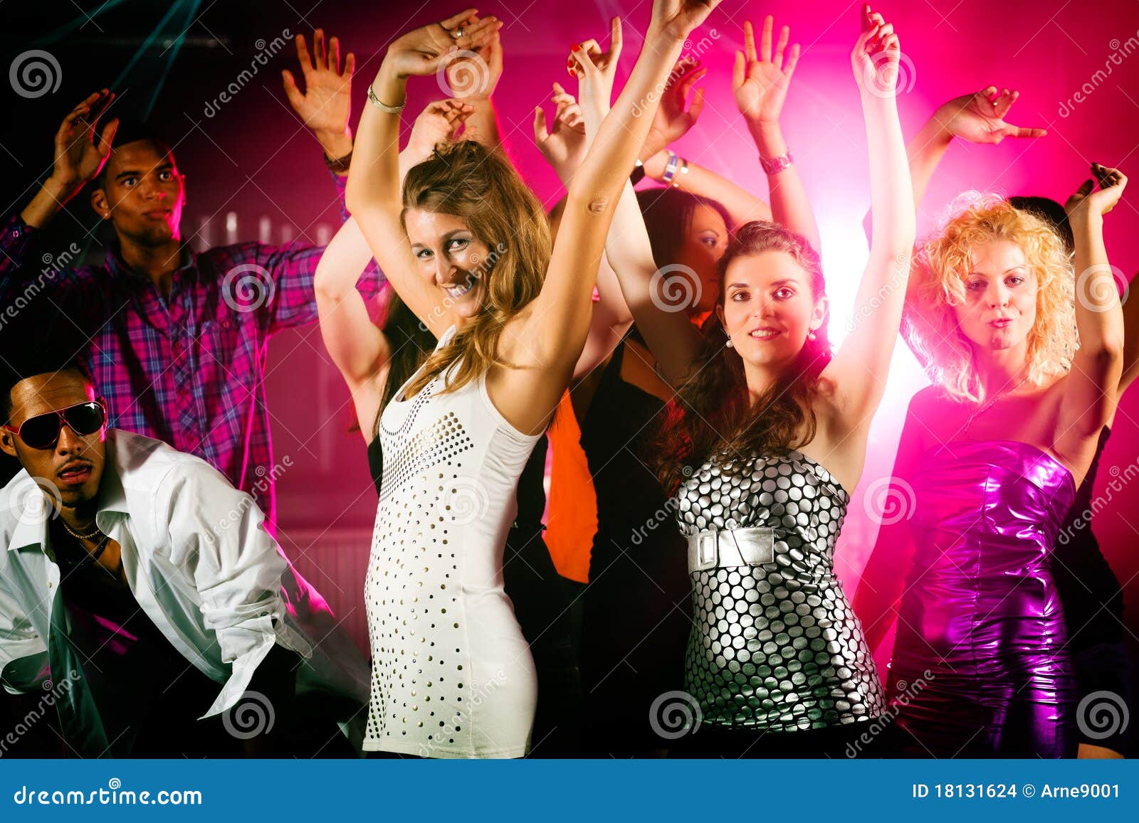 Group of Friends in Nightclub Stock Photo - Image of nightclub, smile ...