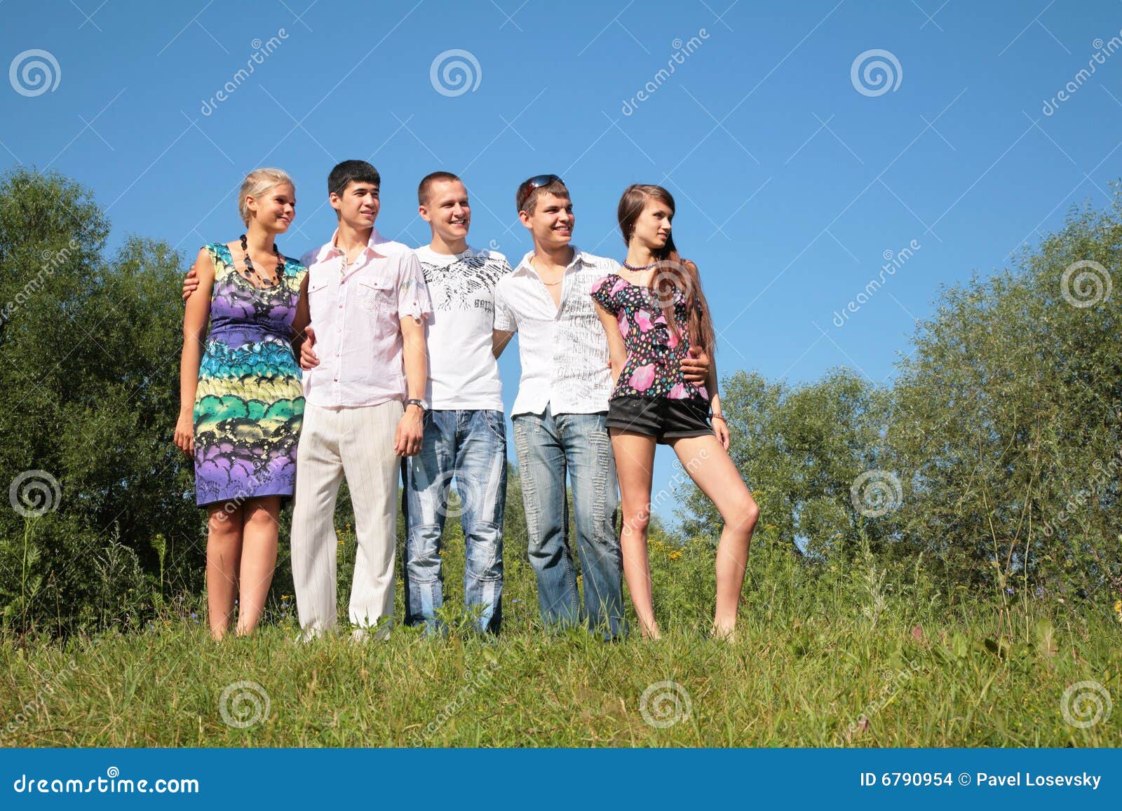 Group of friends outdoor stock photo. Image of head, adult - 6790954