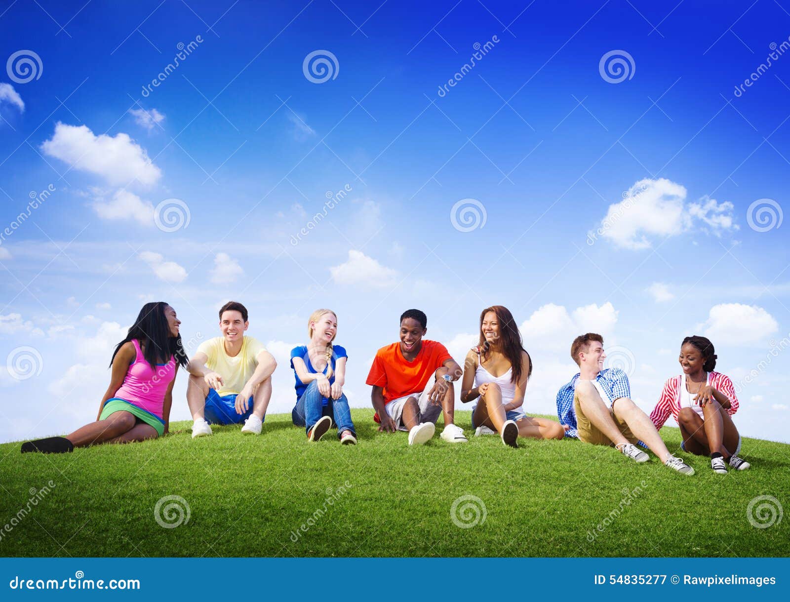 Group Friends Outdoors Diversed Cheerful Fun Team Concept Stock Image ...