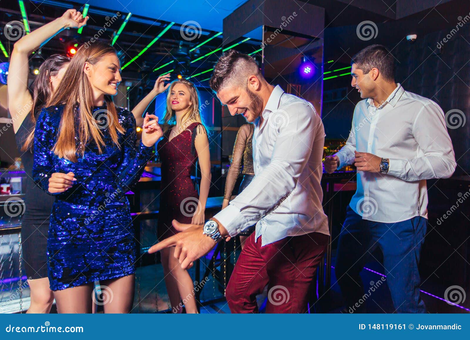 Friends Partying in a Nightclub Stock Image - Image of girls, lifestyle ...