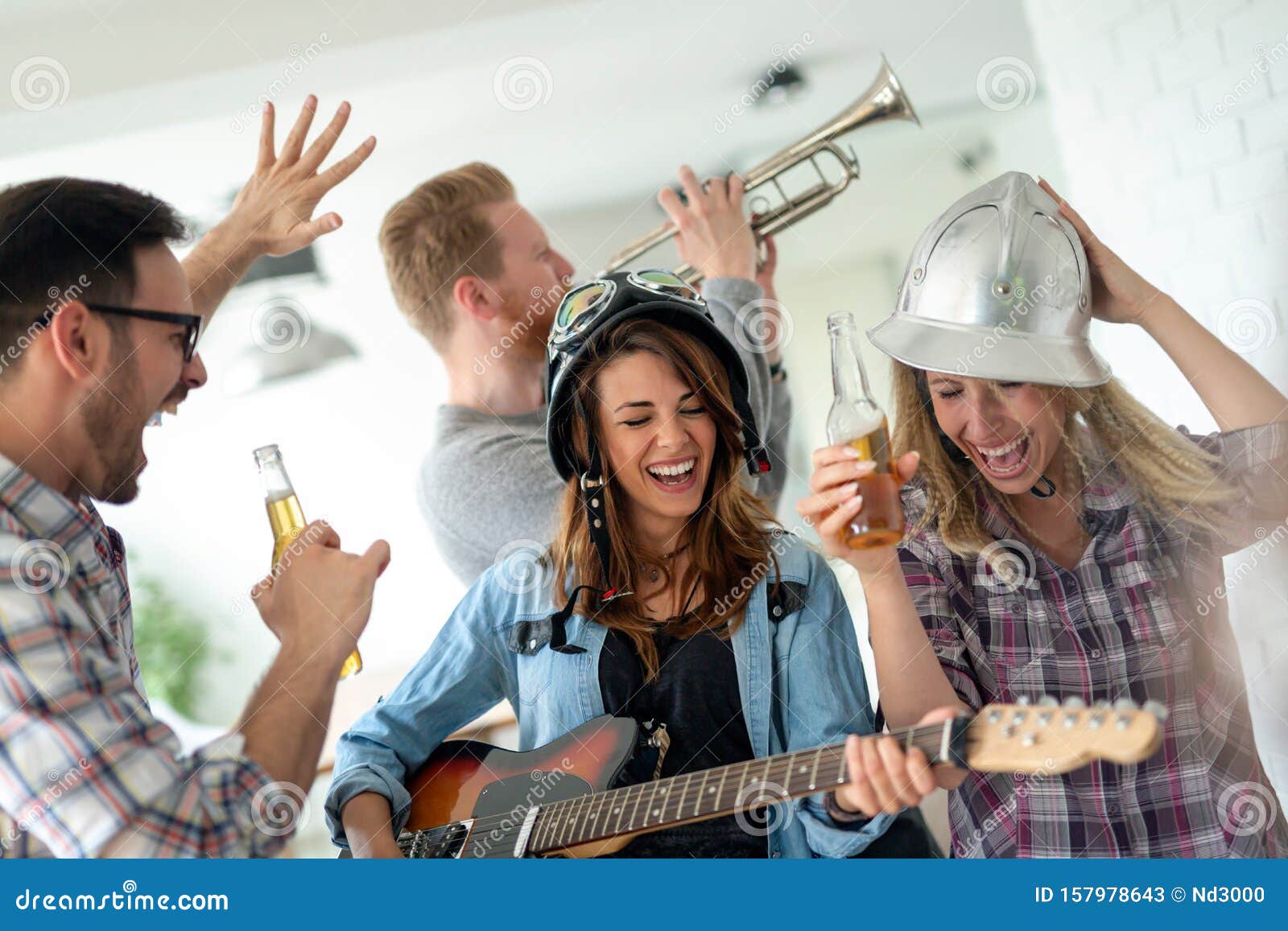 Group of Friends Relaxing, Having Fun and Hanging Out Together Stock ...