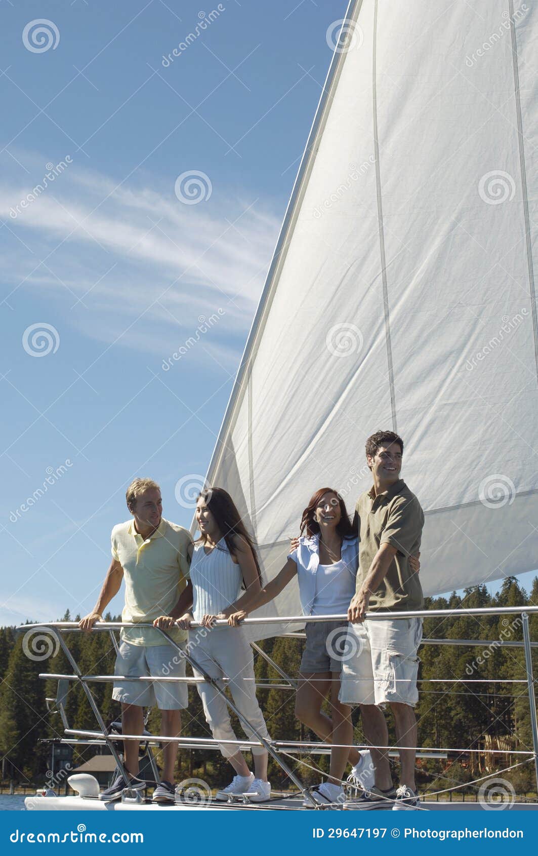 Group of Friends in Sailboat Stock Image - Image of outdoors, asian ...