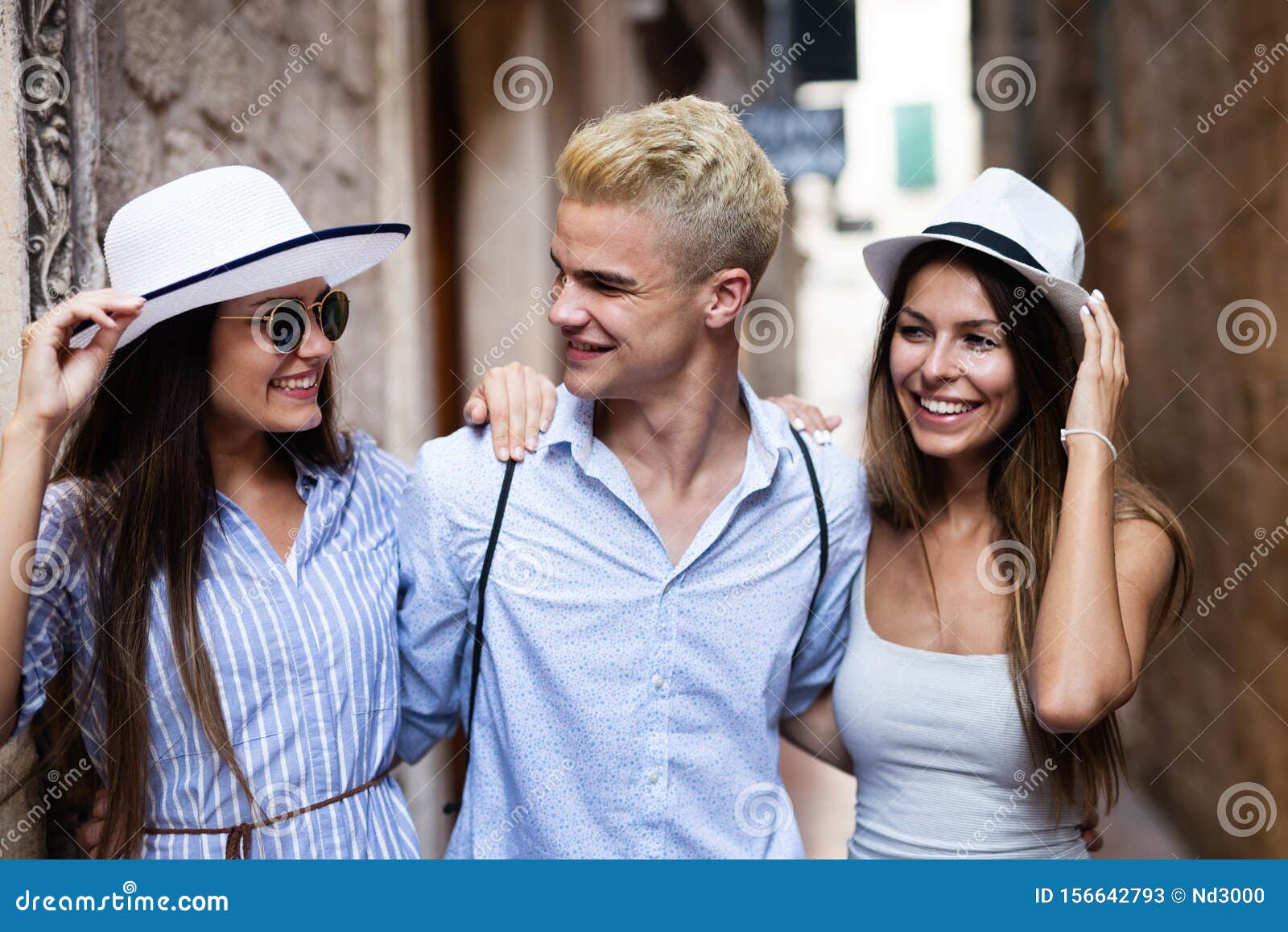 Group of Friends Spending Quality Time Together in City Stock Image ...